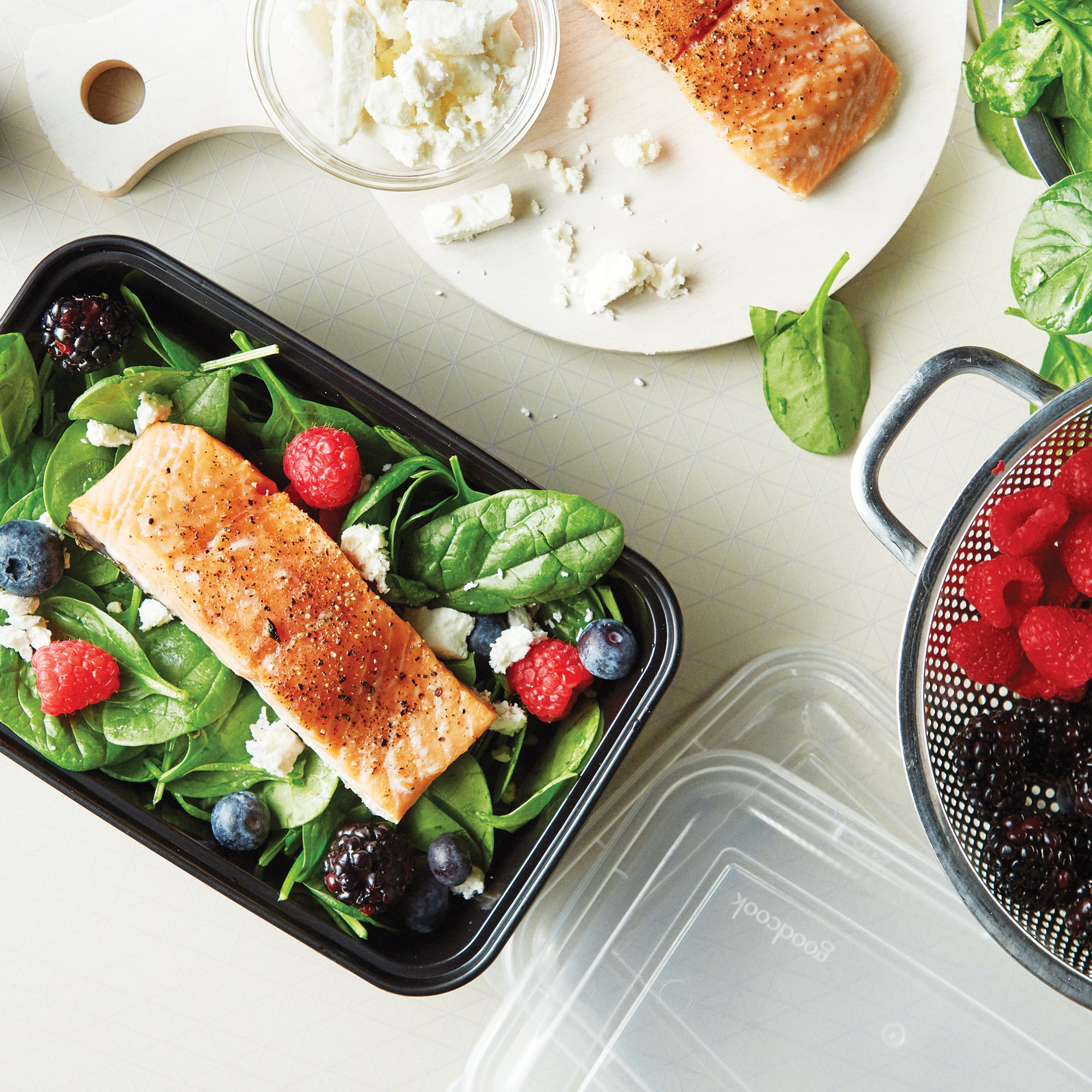 Balsamic Salmon Spinach Salad Recipe From H E B