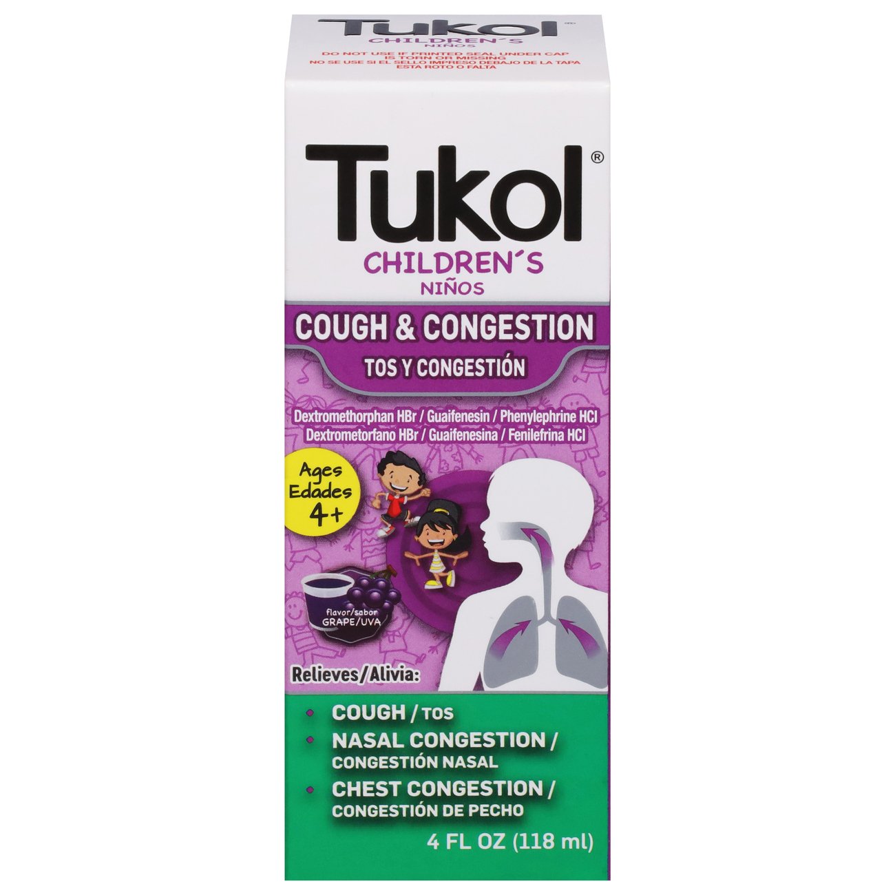 Tukol Children's Cough & Congestion Liquid - Grape - Shop Cough, cold ...