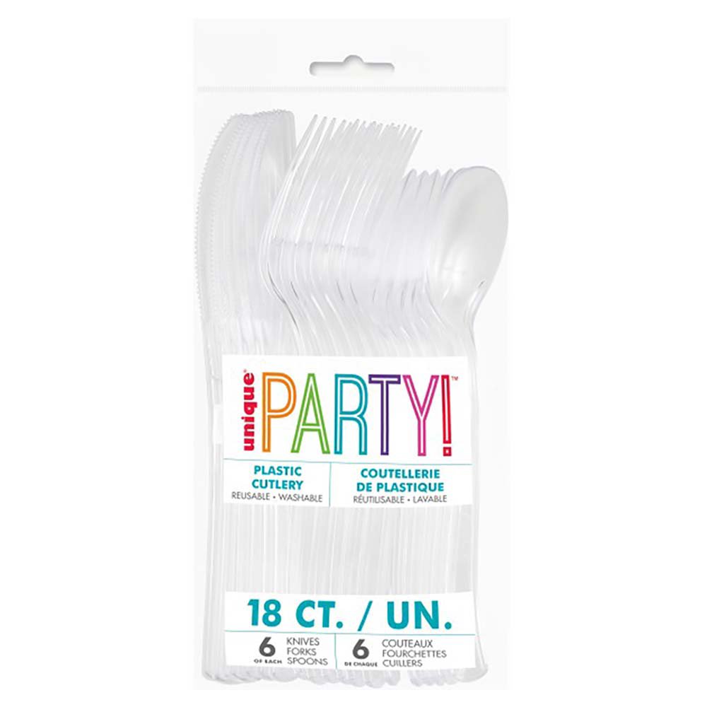 Unique Clear Solid Assorted Plastic Cutlery - Shop Flatware & utensils ...