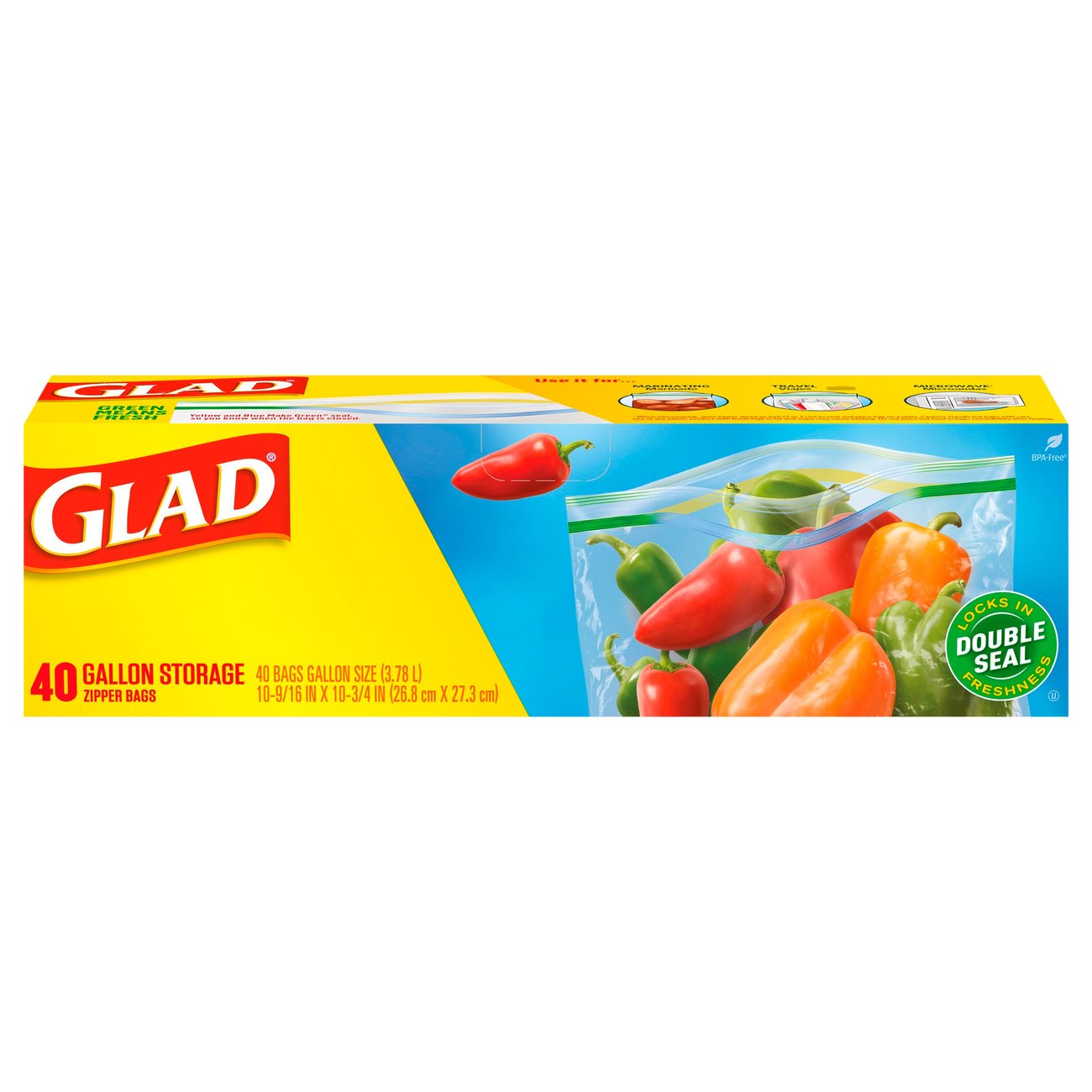 Glad Gallon Size Zipper Storage Bags - Shop Storage Bags at H-E-B