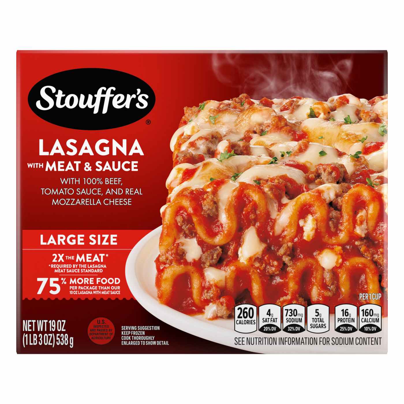 Stouffer's Frozen Meat Lasagna - Large - Shop Entrees & sides at H-E-B