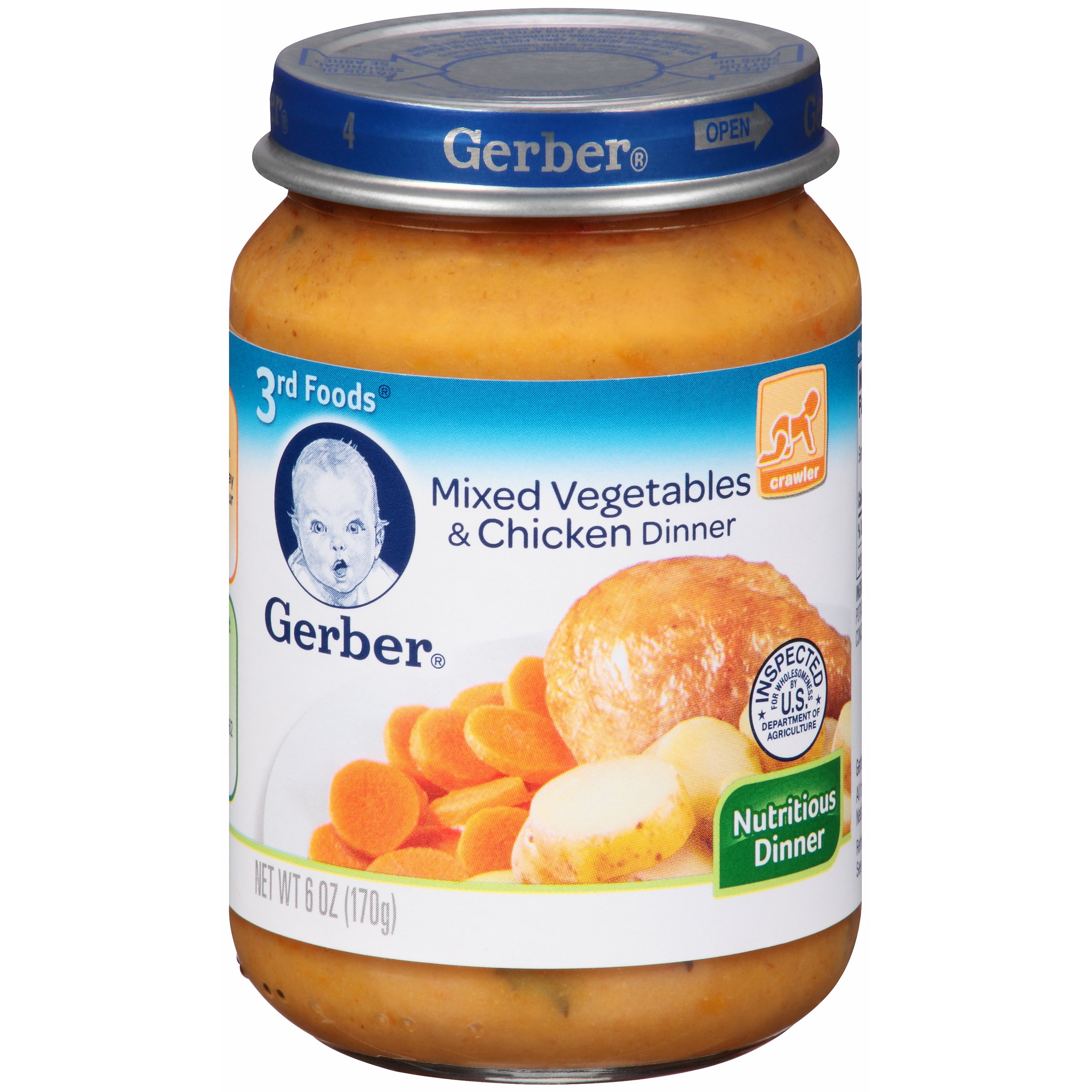 Gerber 3rd Foods - Mixed Vegetables & Chicken Dinner - Shop Baby food ...