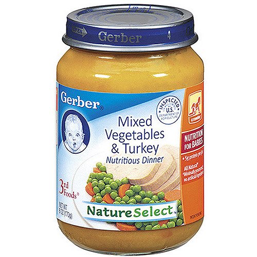 Gerber NatureSelect 3rd Foods Mixed Vegetables & Turkey Dinner - Shop ...