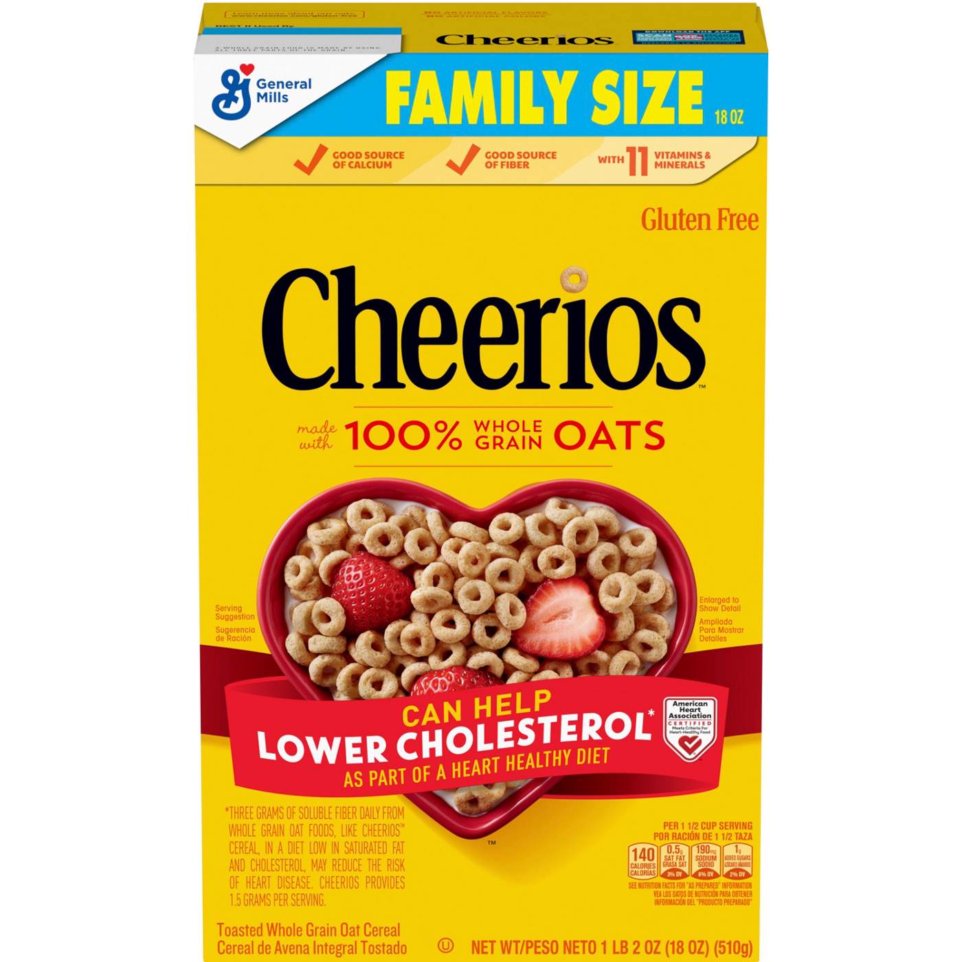 General Mills Cheerios Cereal Family Size - Shop Cereal at H-E-B