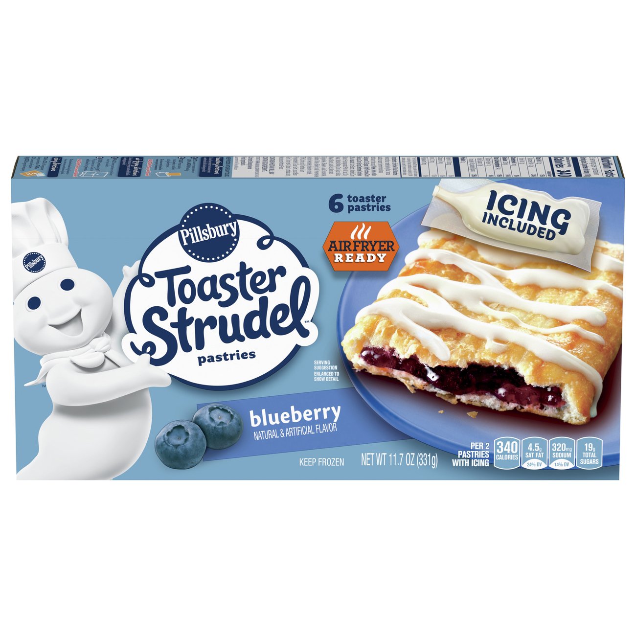 Pillsbury Toaster Strudel Frozen Pastries - Blueberry - Shop Desserts ...