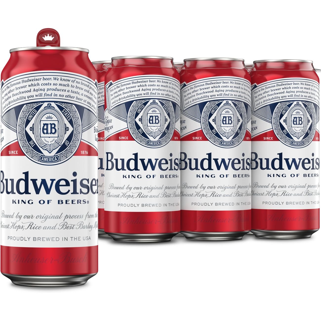 Budweiser Beer 6 Pk Cans Shop Beer At H E B