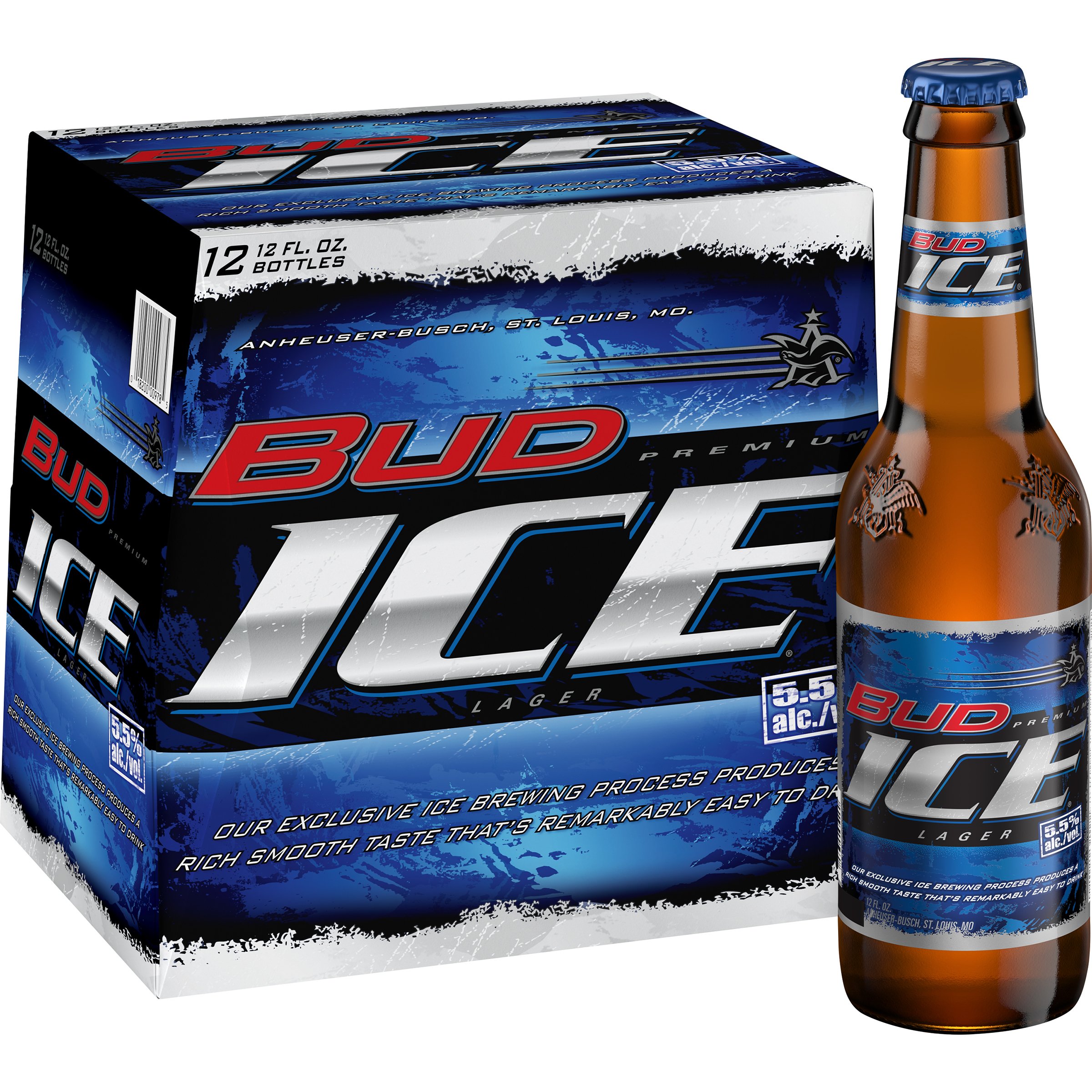 Bud Ice Premium Lager Beer, 12 pack, 12 oz | Joe V's Smart Shop | Low ...