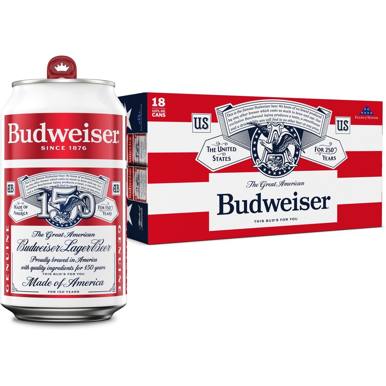Budweiser American Lager Beer 18 pk Cans - Shop Beer at H-E-B