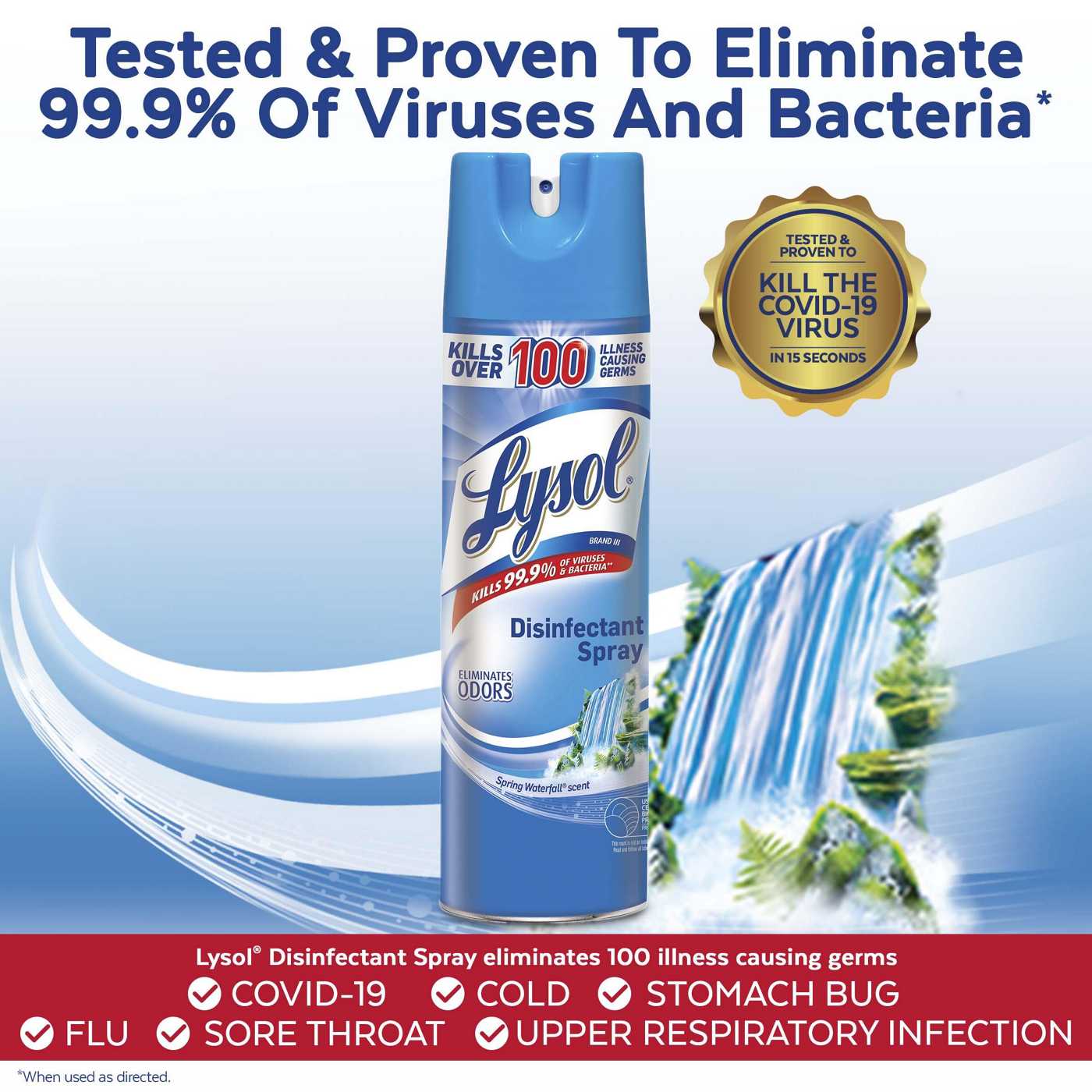 Lysol Disinfectant Spray - Spring Waterfall - Shop All purpose cleaners ...