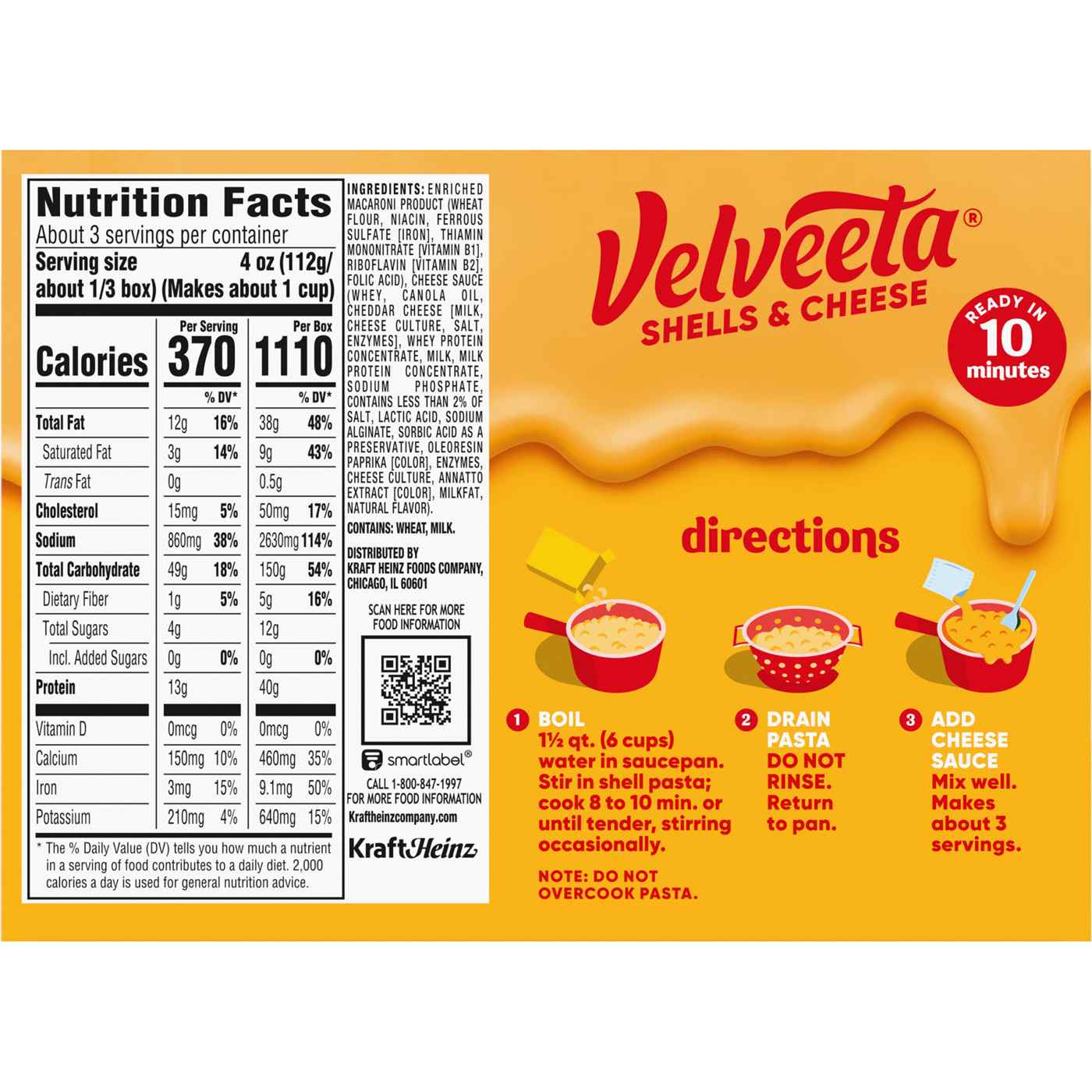 Kraft Velveeta Original Shells & Cheese - Shop Pantry meals at H-E-B