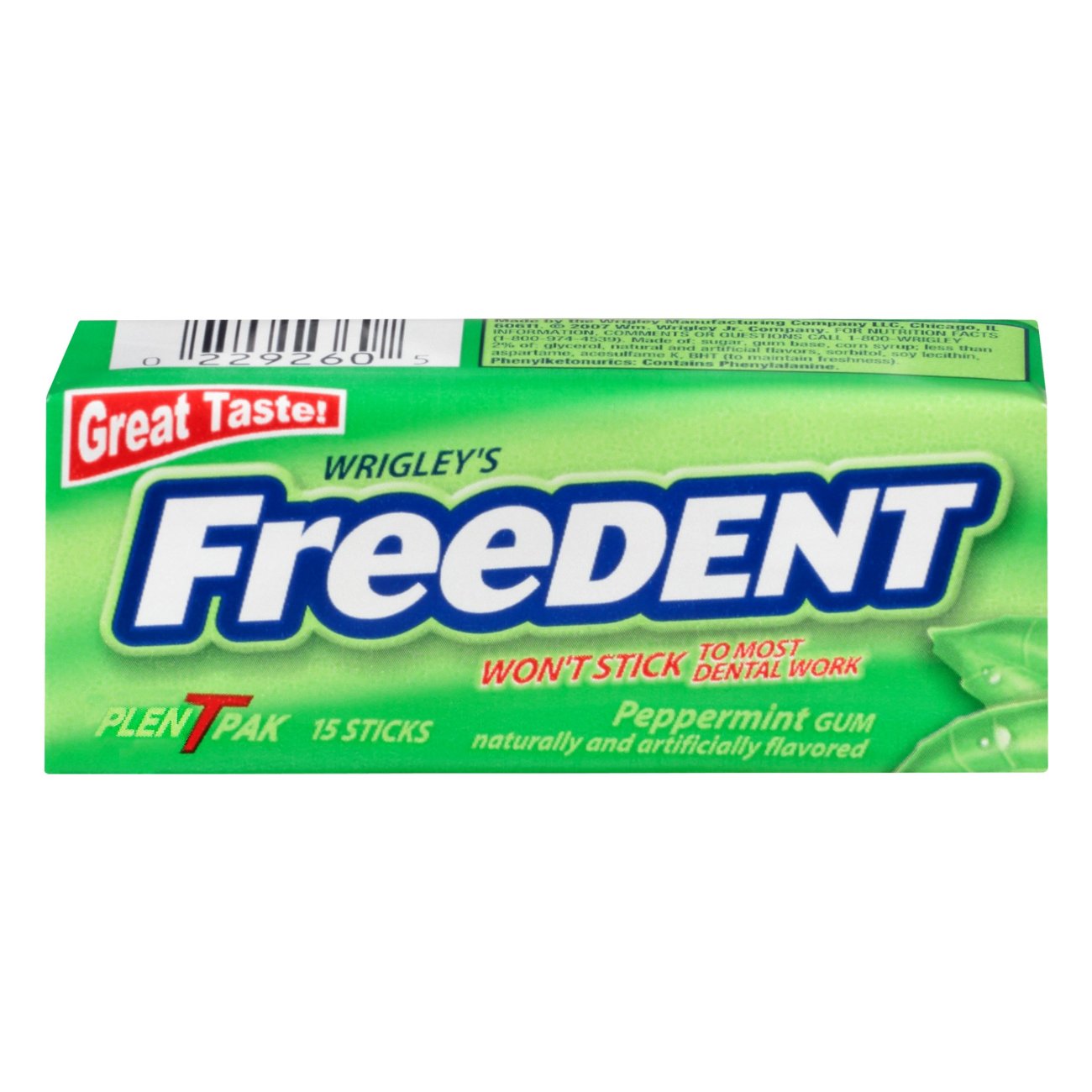 Wrigley's Freedent Peppermint Plen T Pak Gum - Shop Gum & mints at H-E-B