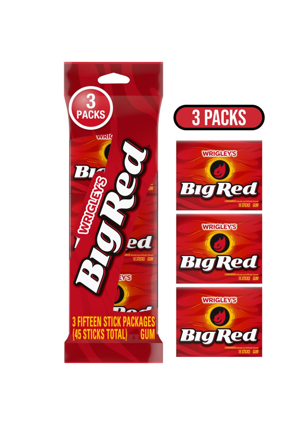 Wrigley's Big Red Cinnamon Chewing Gum, 3 Pk - Shop Gum & mints at H-E-B