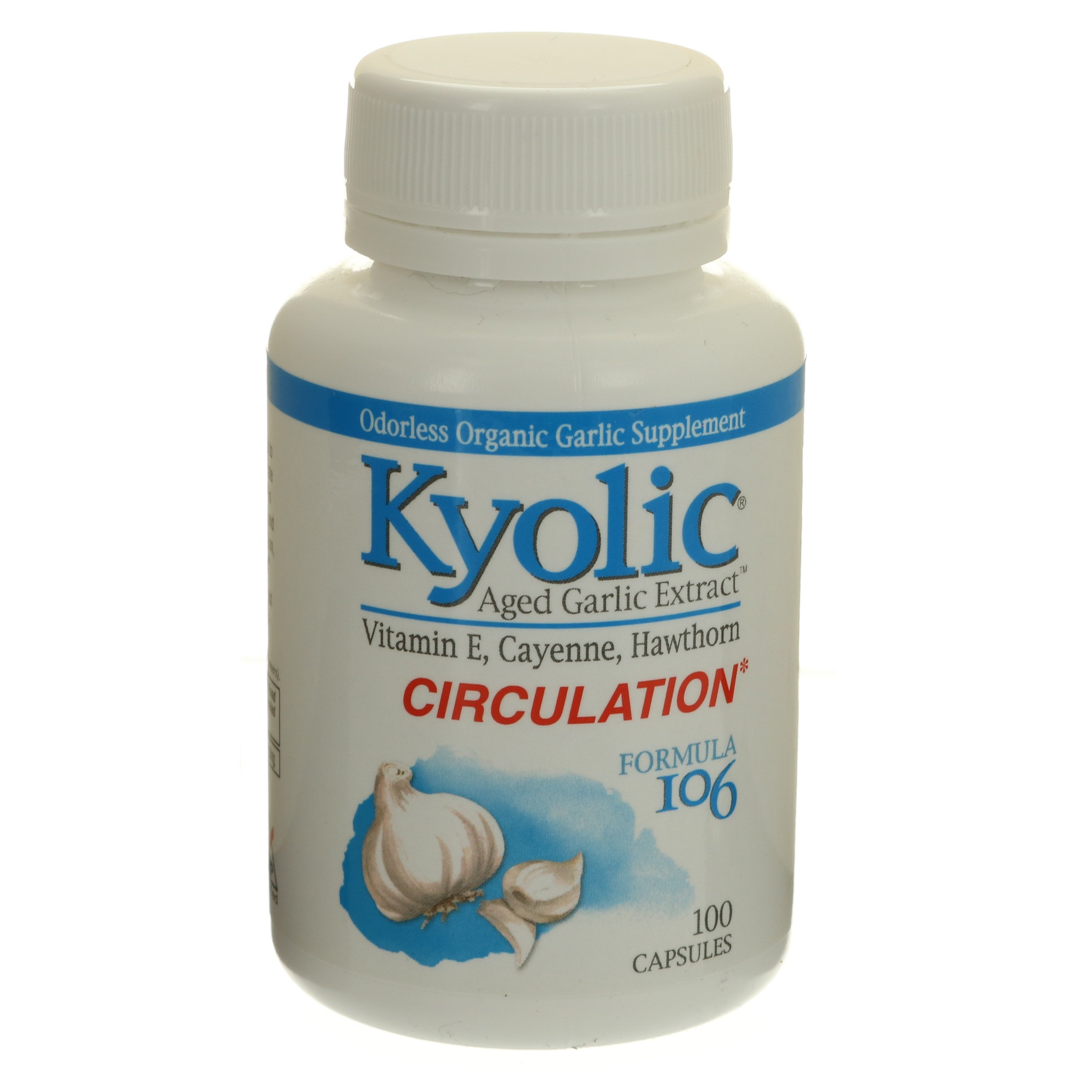 Kyolic Aged Garlic with Vitamin E Circulation Formula 106 Capsules ...