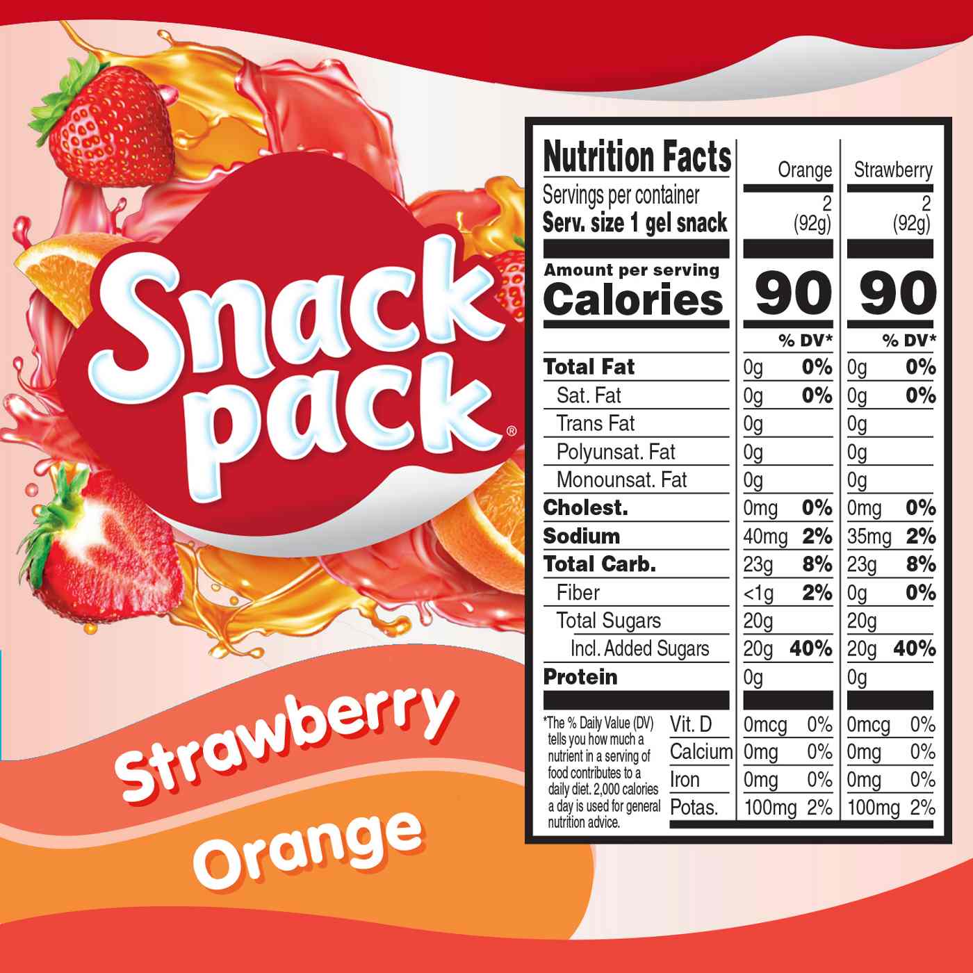 Snack Pack Strawberry & Orange Juicy Gels Cups - Shop Pudding & gelatin ...