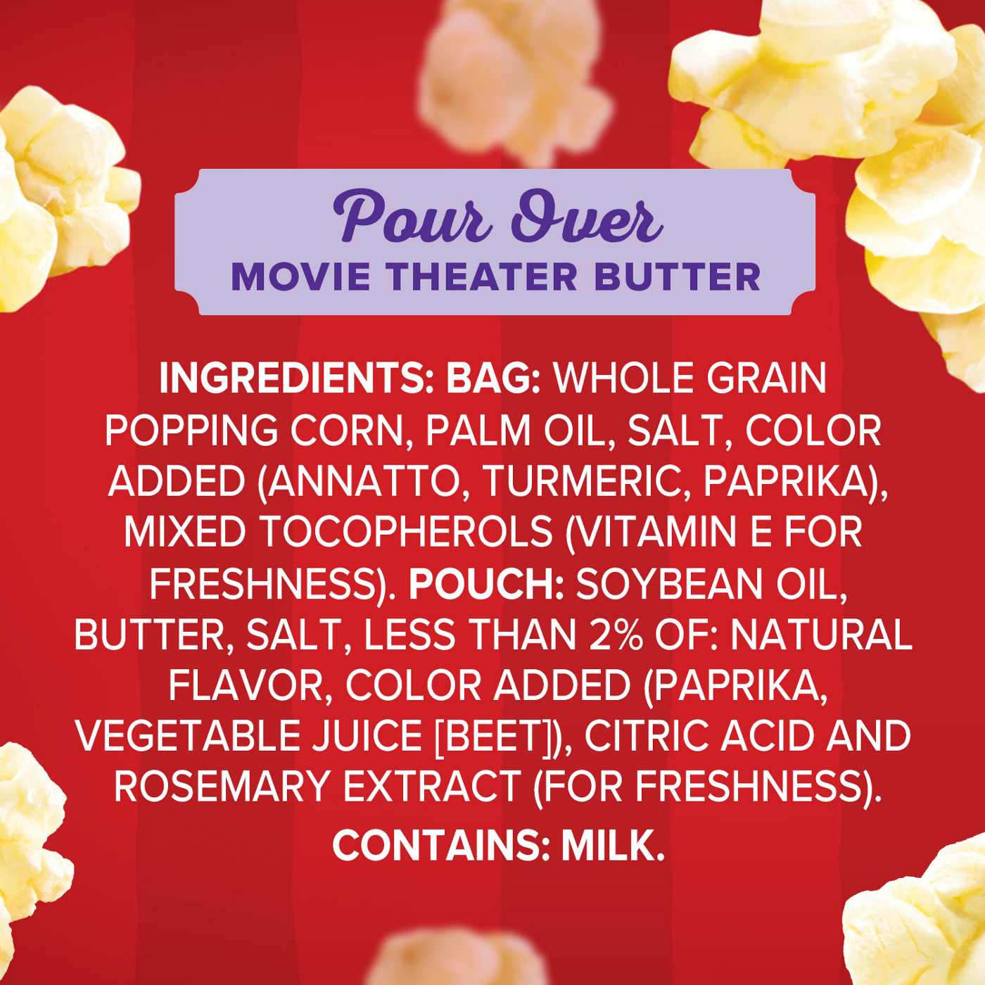 Orville Redenbacher's Pour Over Movie Theater Butter Microwave Popcorn ...