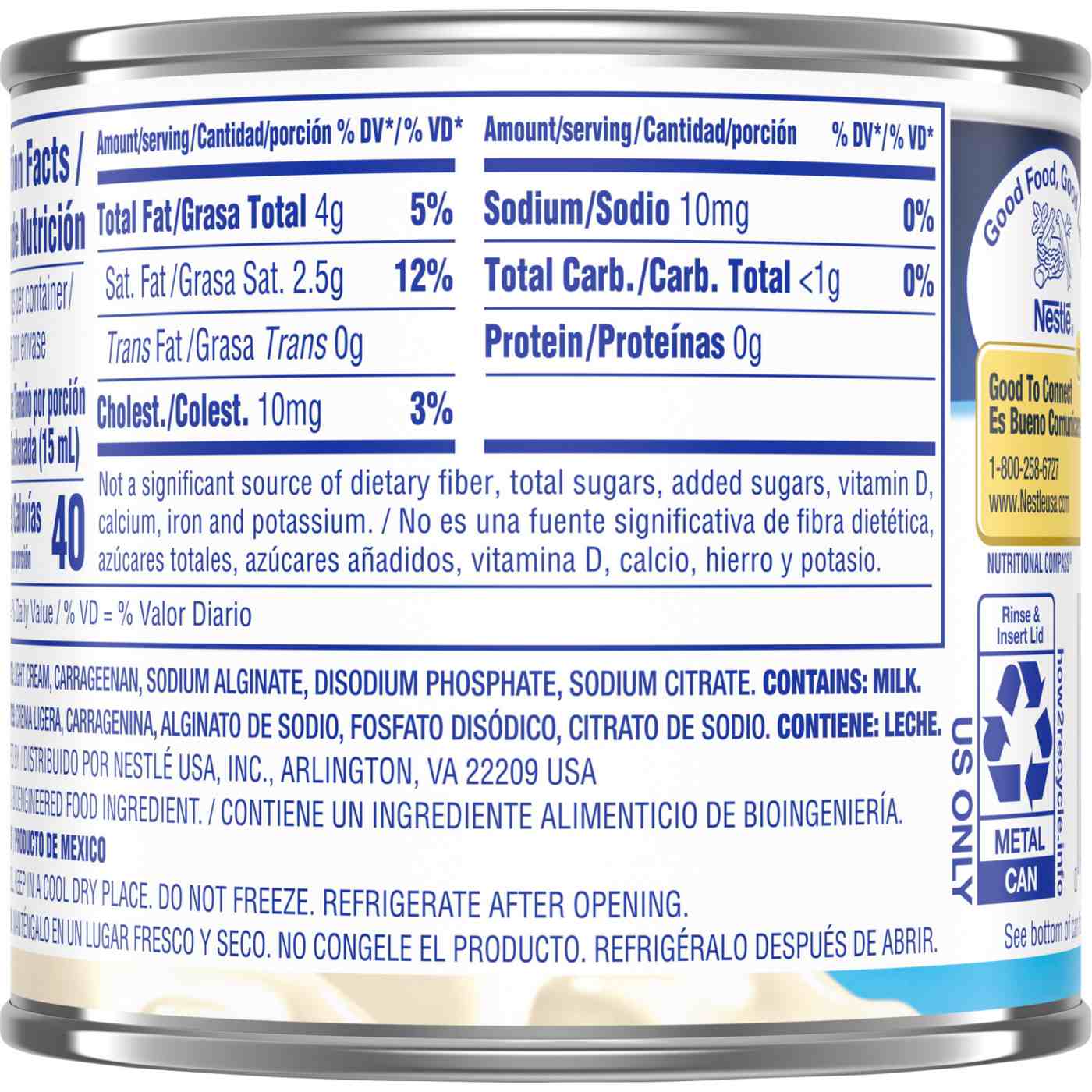 Nestle Media Crema Table Cream - Shop Evaporated milk at H-E-B