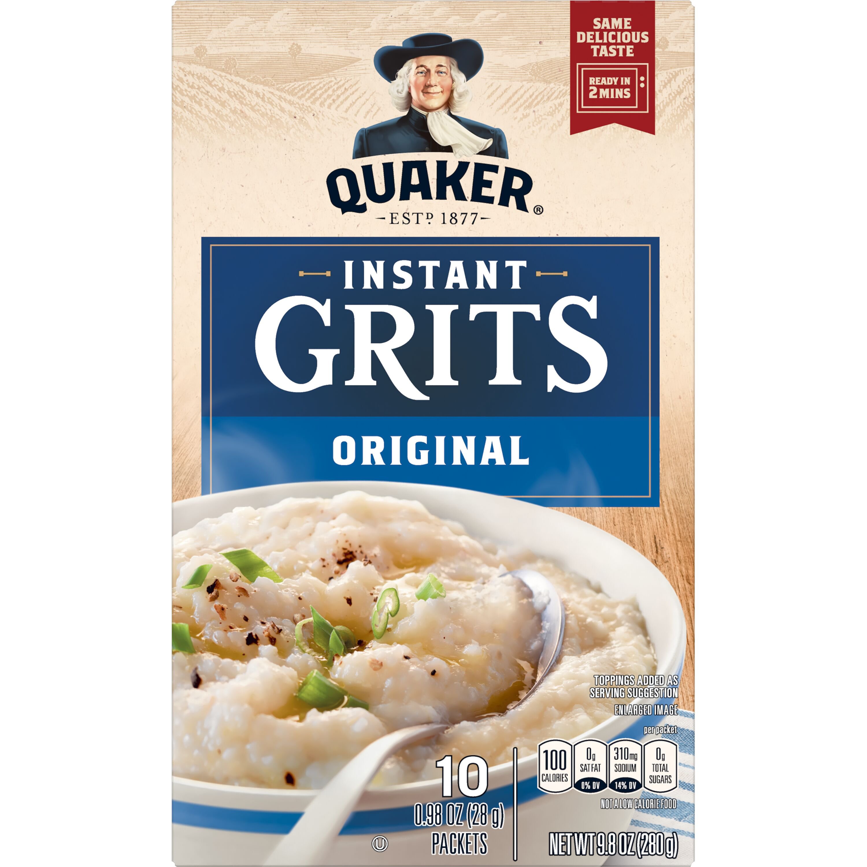 Quaker Instant Grits - Original - Shop Oatmeal & hot cereal at H-E-B