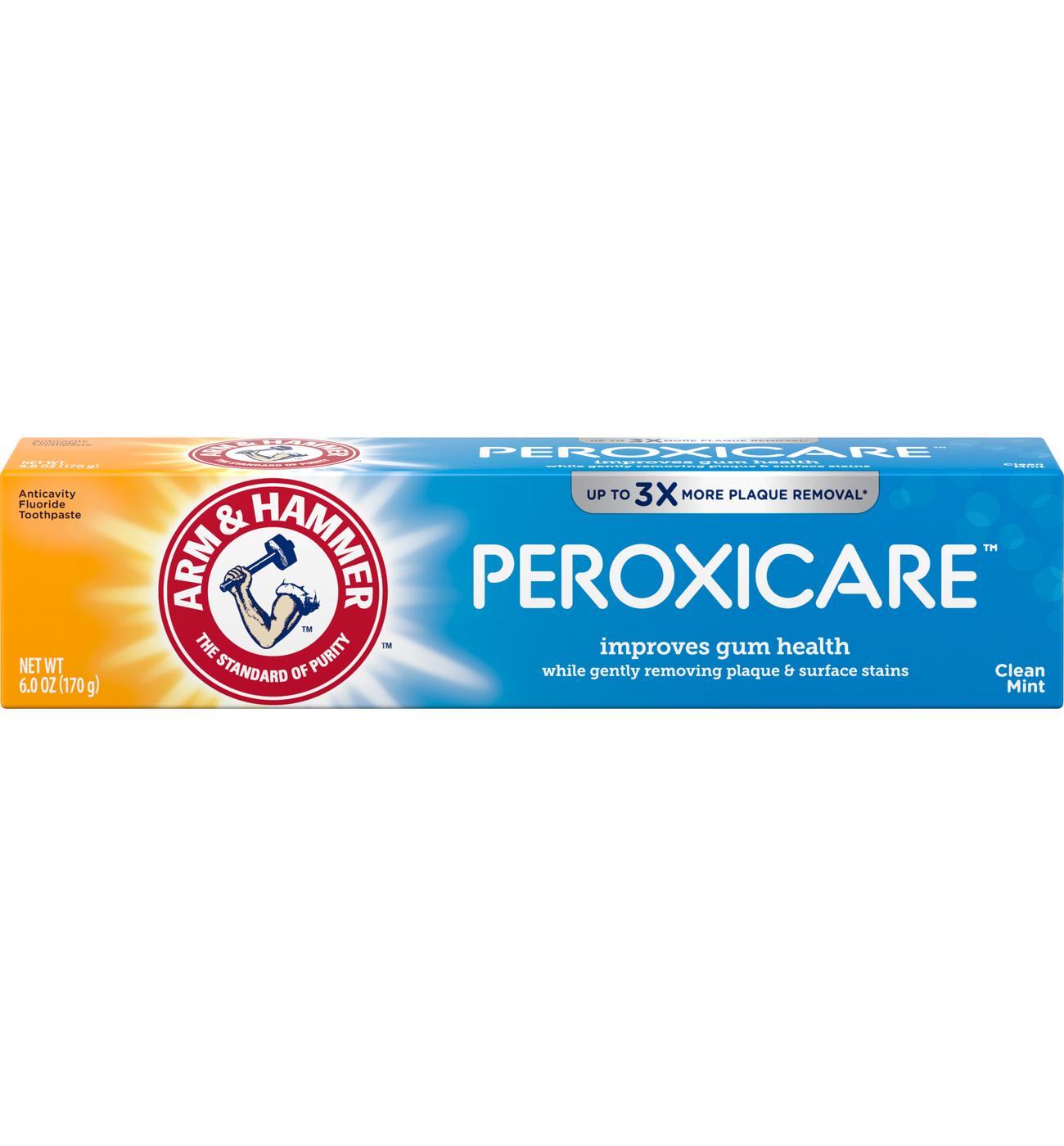 Arm & Hammer PeroxiCare Anticavity Fluoride Toothpaste - Clean Mint ...