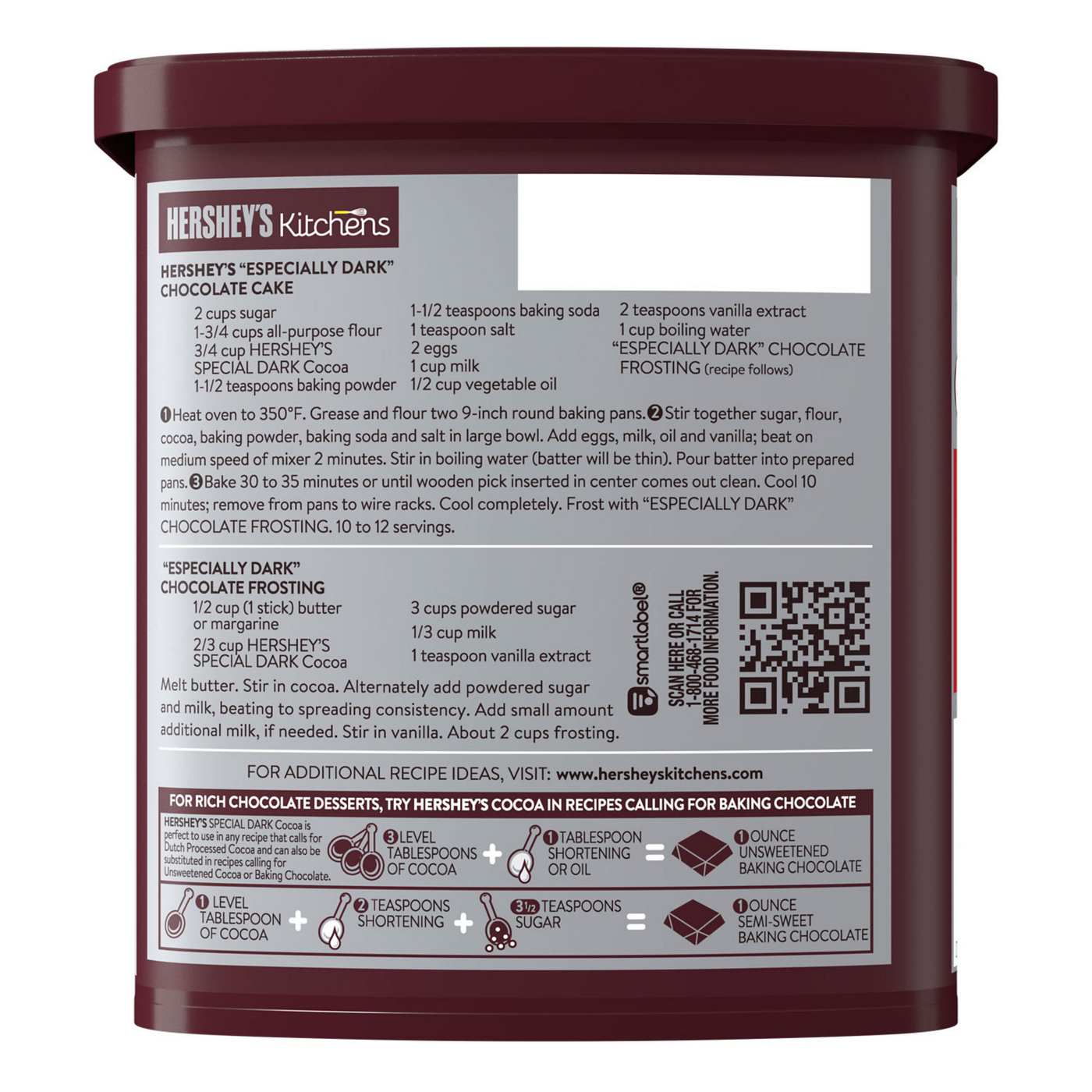 Hershey's Special Dark Dutched Cocoa Powder - Shop Baking chocolate ...