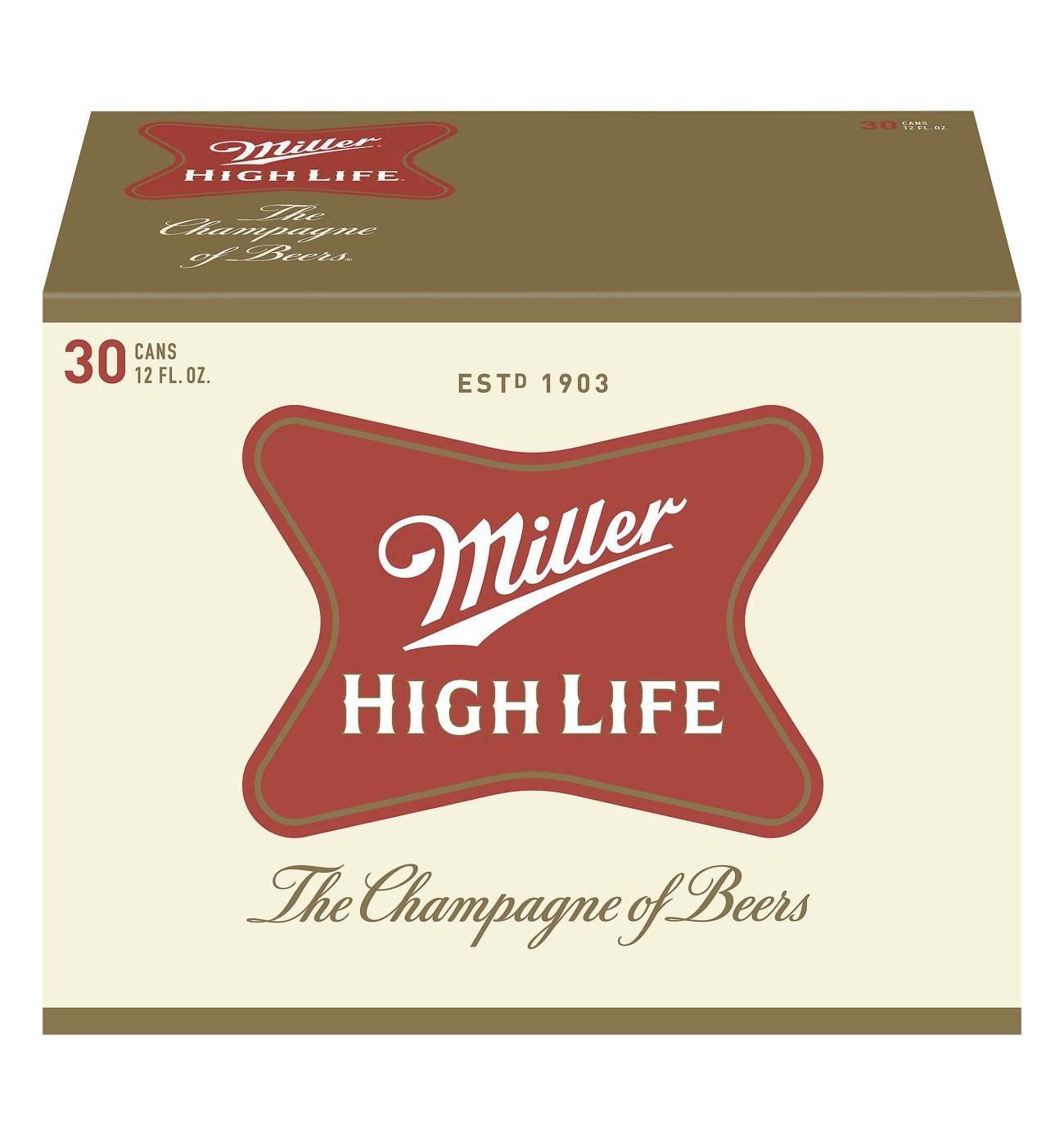 Miller High Life Beer 30 pk Cans - Shop Beer at H-E-B