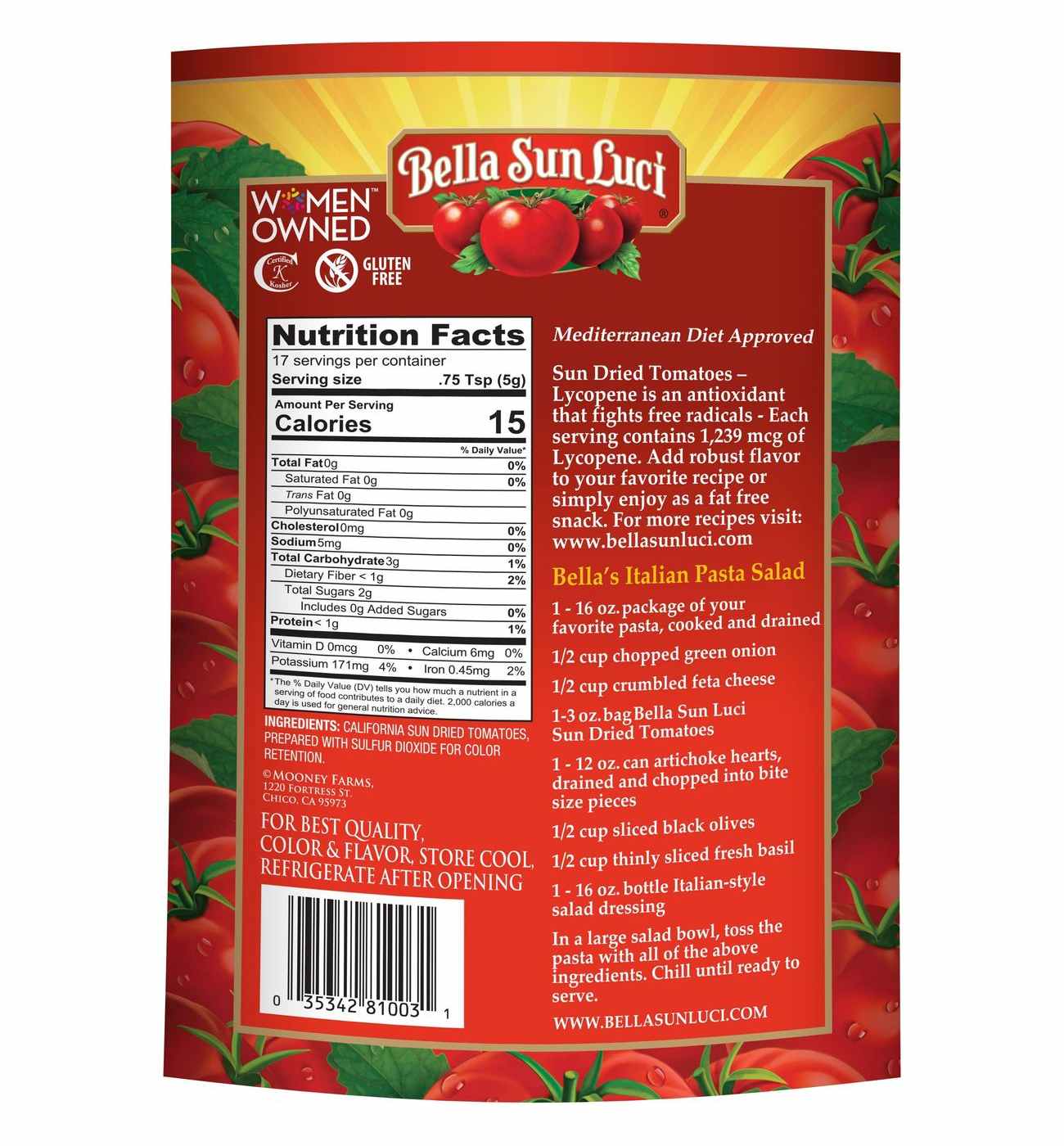 Bella Sun Luci Sun Dried Tomato Halves - Shop Tomatoes at H-E-B
