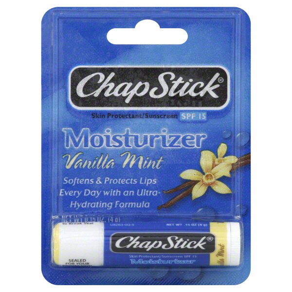 ChapStick Moisturizer Vanilla Mint Skin Protectant/Sunscreen SPF 15 ...