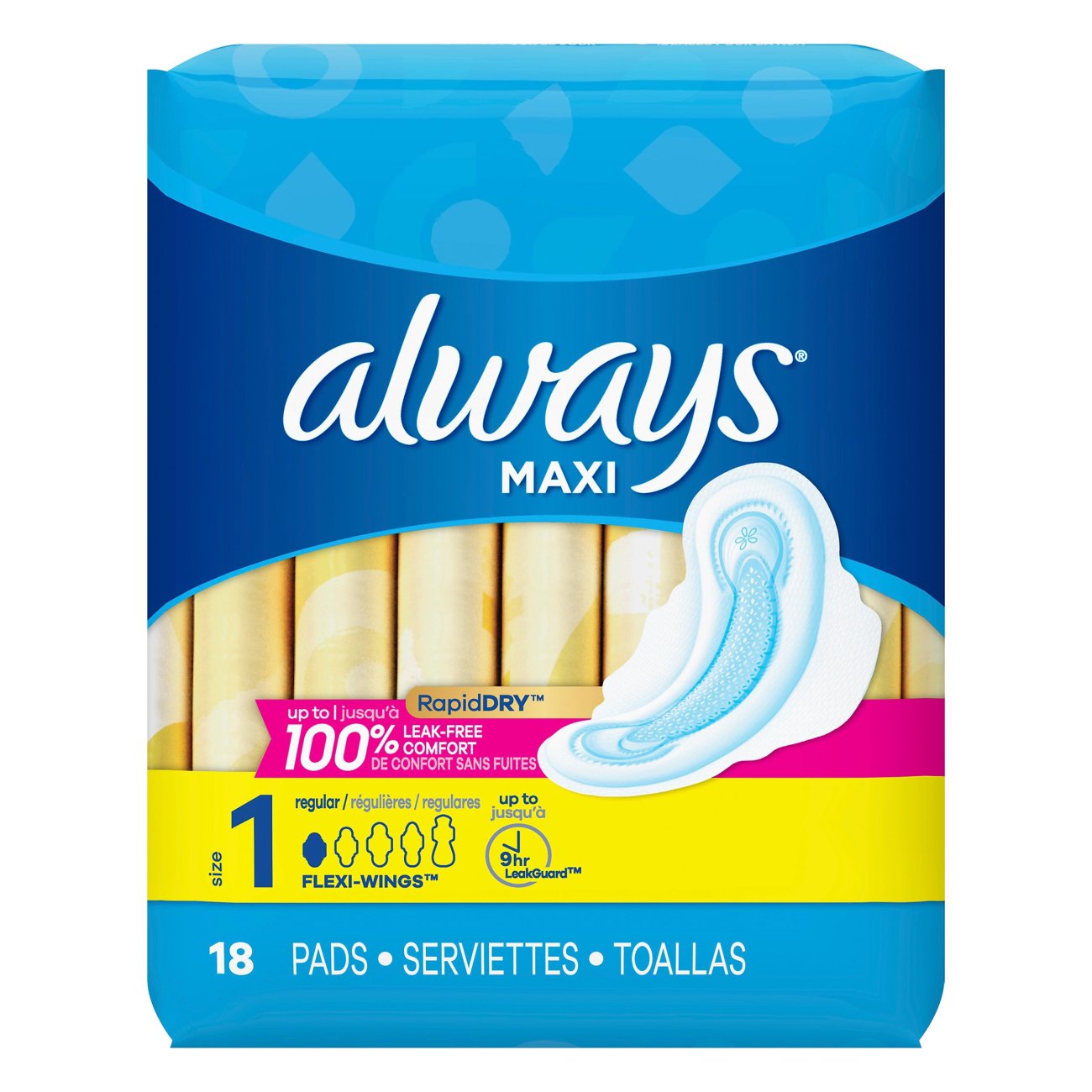 Always Maxi Regular Pads With Wings - Shop Pads & liners at H-E-B