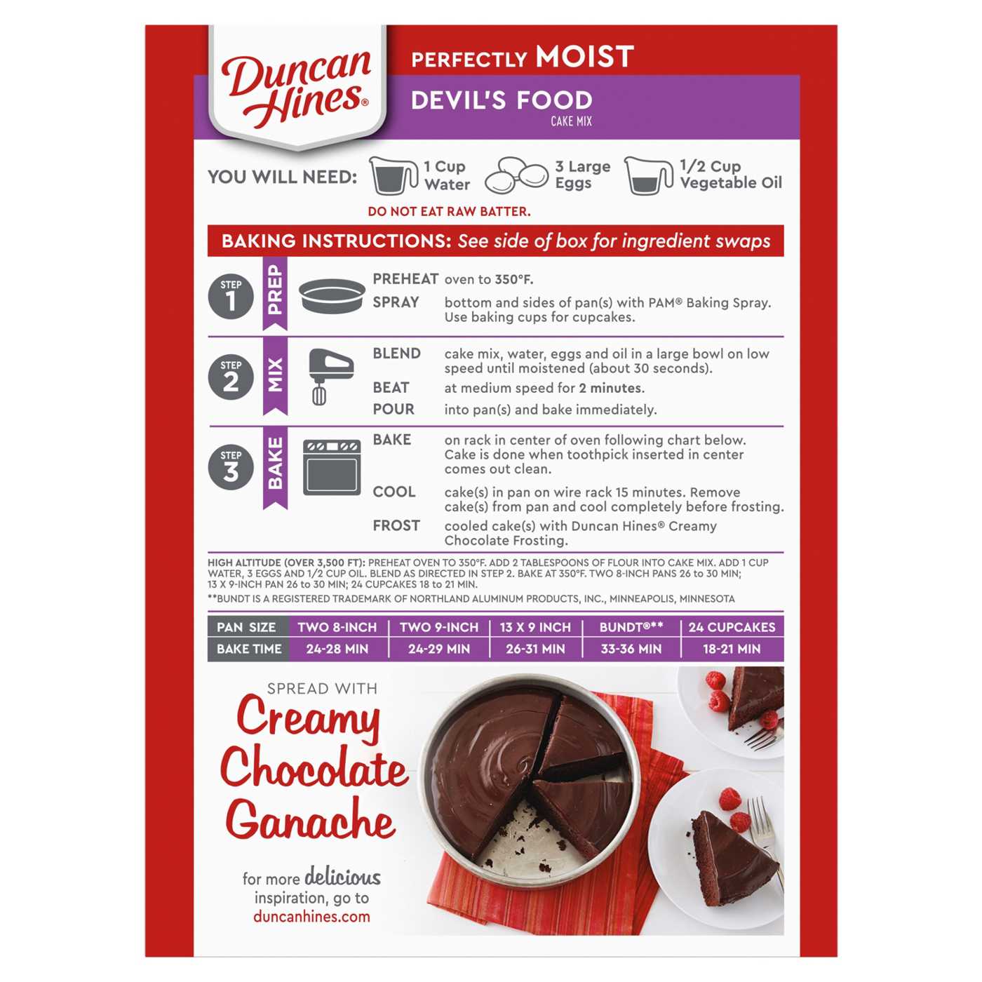 Duncan Hines Perfectly Moist Devil's Food Cake Mix - Shop Baking mixes ...