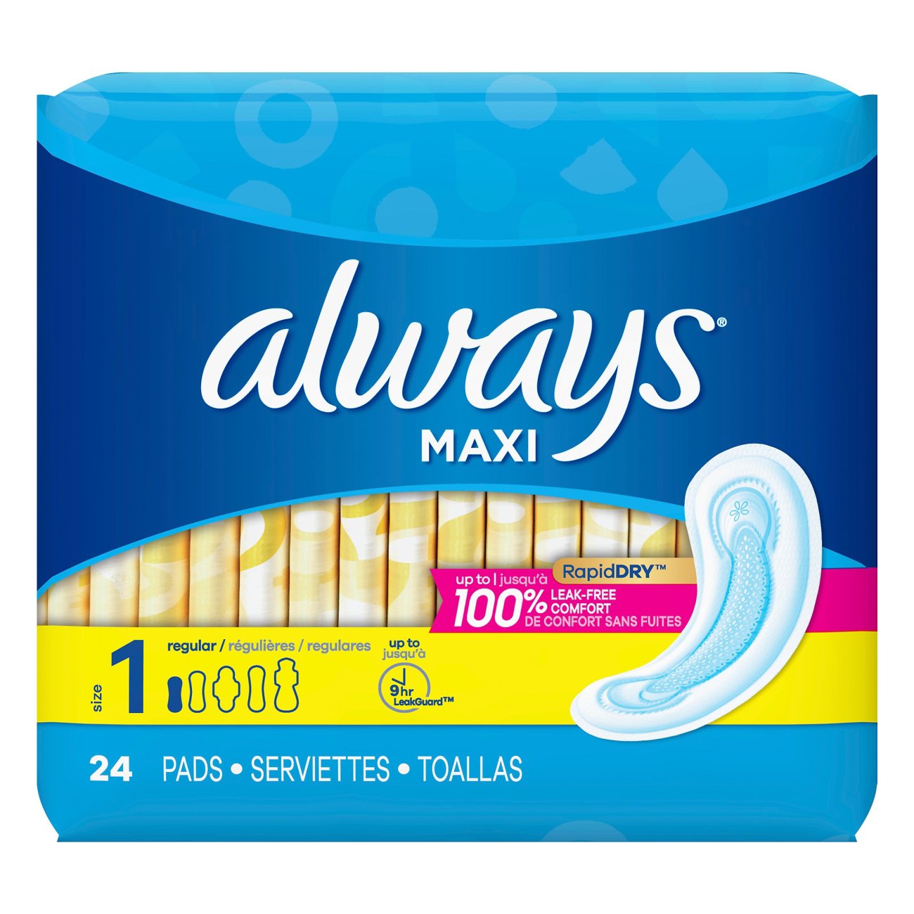 Always Maxi Regular Pads - Shop Pads & liners at H-E-B