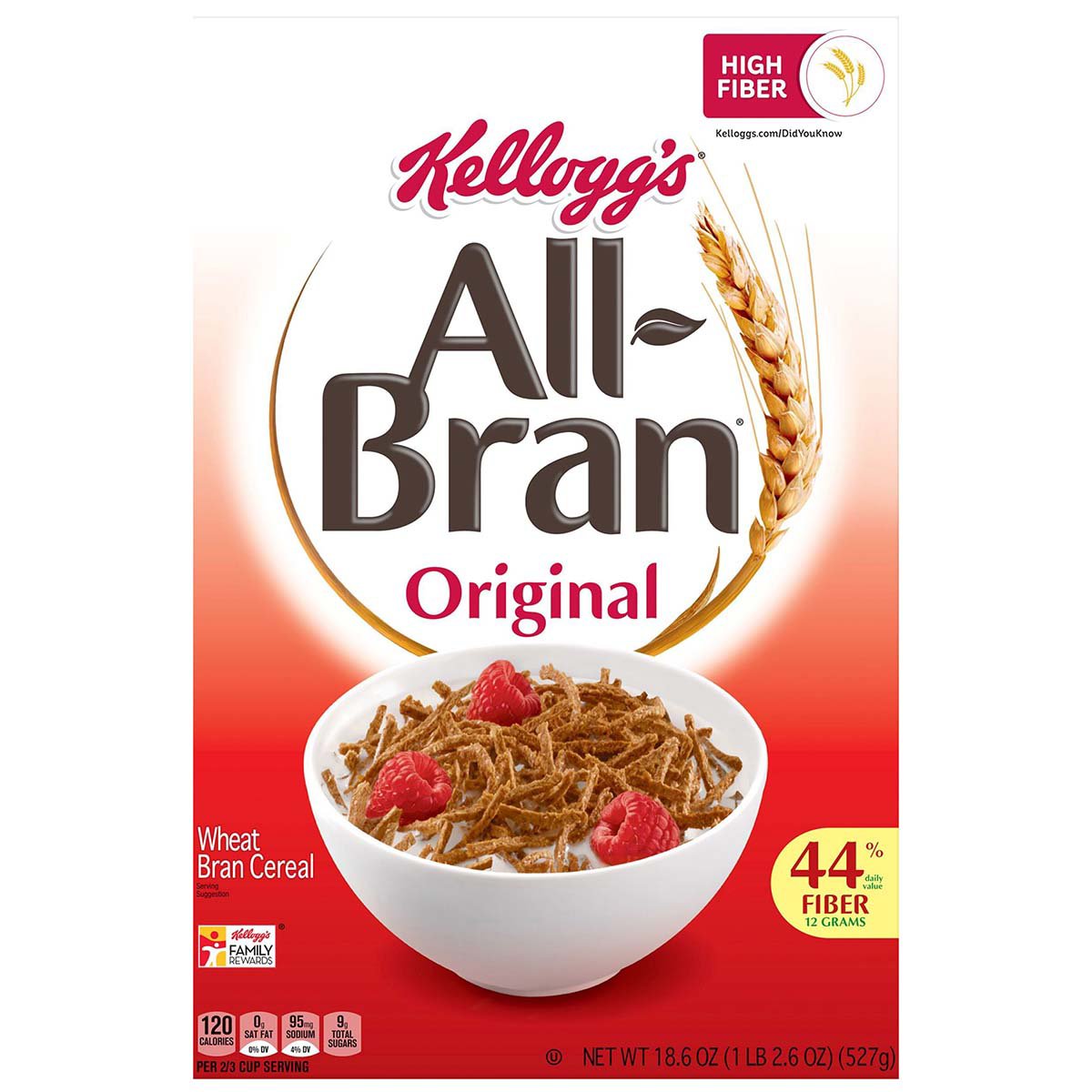 Kellogg's All Bran Original Cereal - Shop Cereal at H-E-B