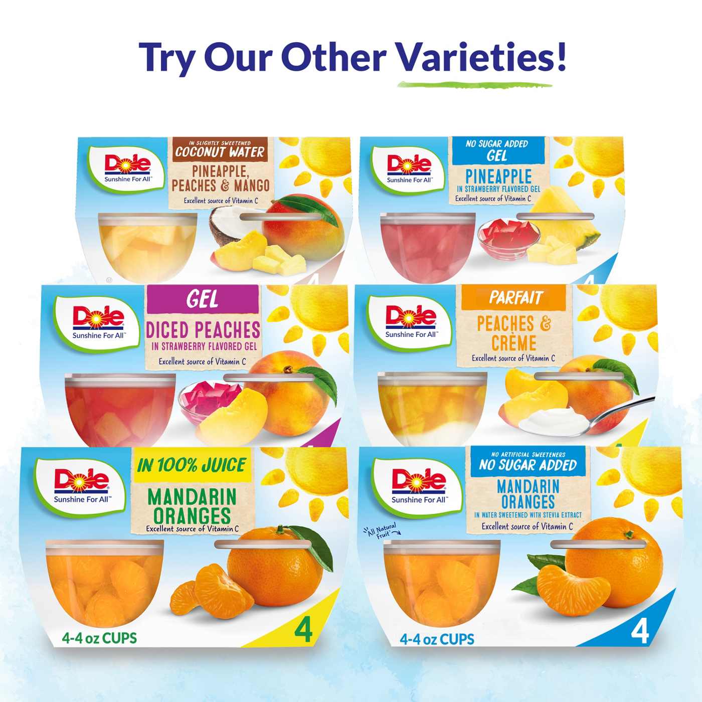 Dole Fruit Bowls - Mixed Fruit in 100% Juice - Shop Mixed fruit at H-E-B