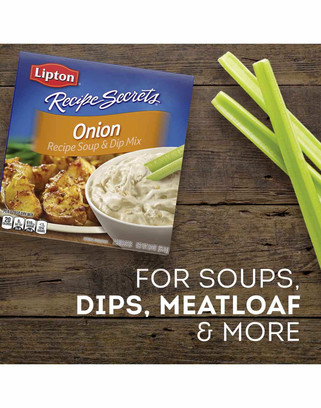 Lipton Recipe Secrets Soup and Dip Mix Onion - Shop Soups & chili at H-E-B