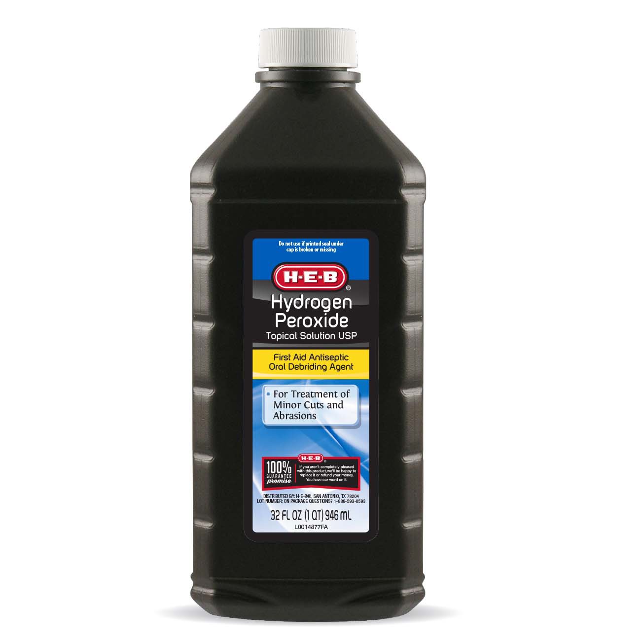 H-E-B 3% USP Hydrogen Peroxide Solution - Shop Antiseptics ...