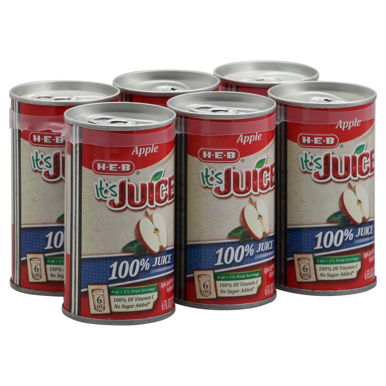 H-E-B It's Juice 100% Apple Juice 6 PK - Shop Juice at H-E-B