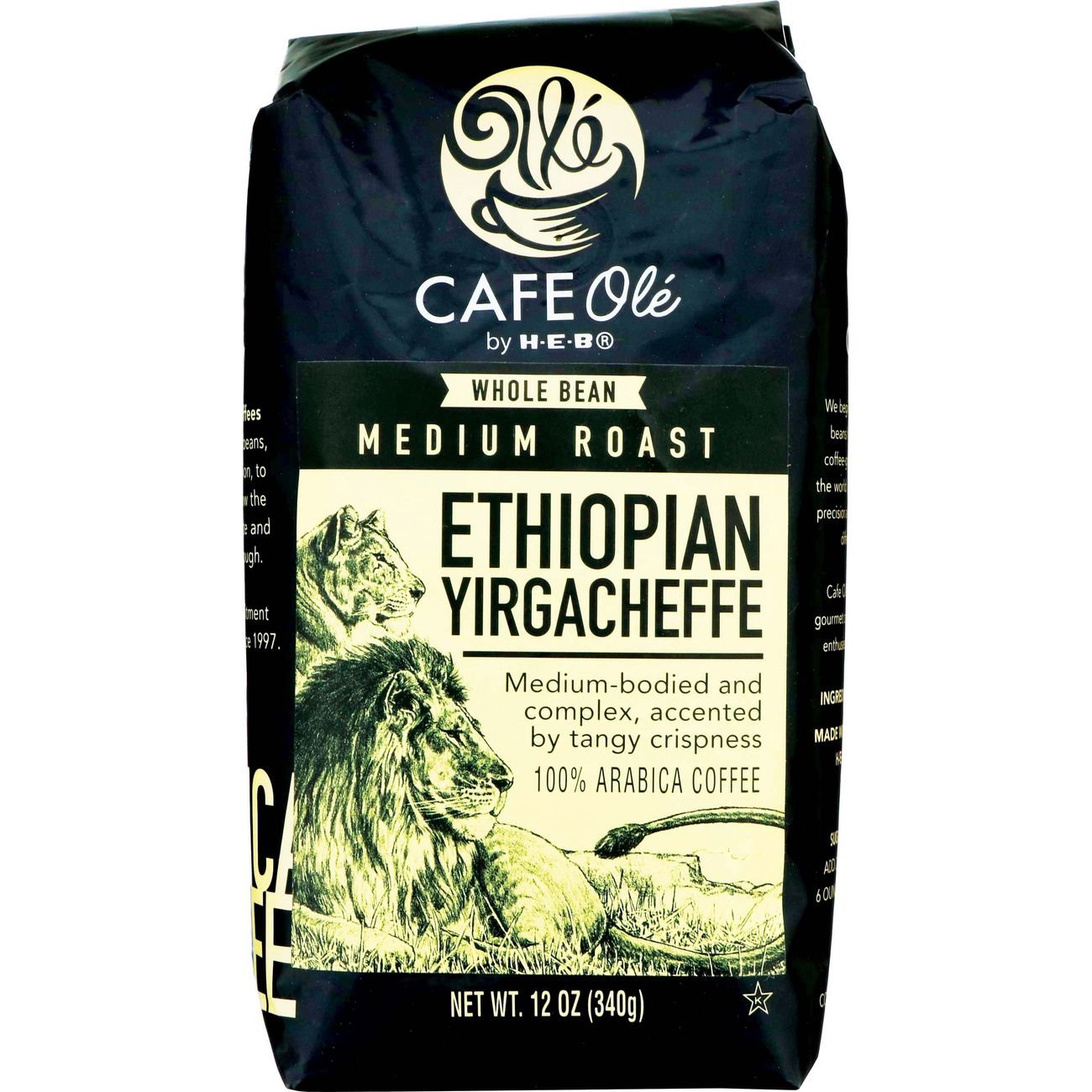 CAFE Olé by H-E-B Whole Bean Medium Roast Ethiopian Yirgacheffe Coffee - Shop Coffee at H-E-B