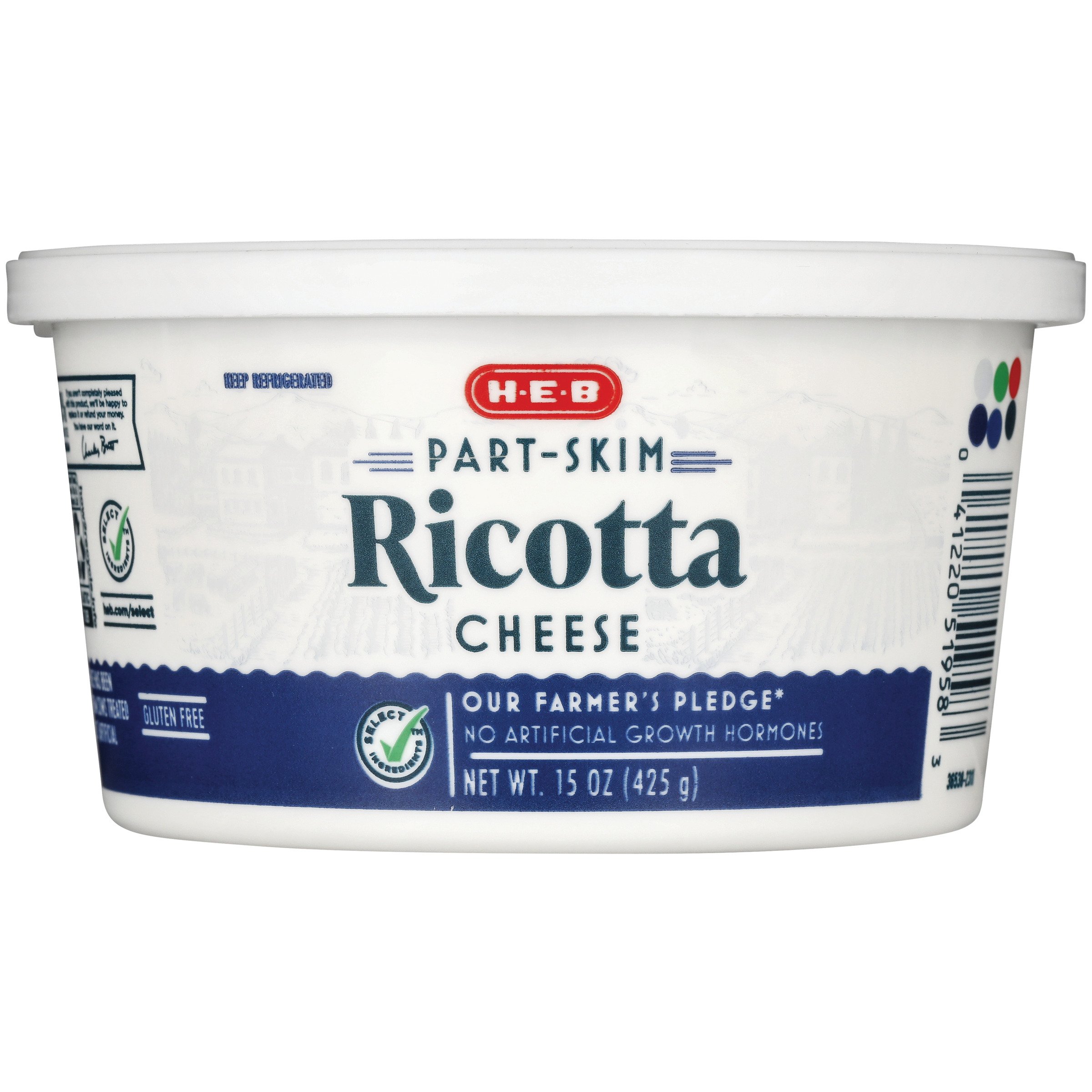 H-E-B Part-Skim Ricotta Cheese, 15 oz | Central Market - Really Into Food