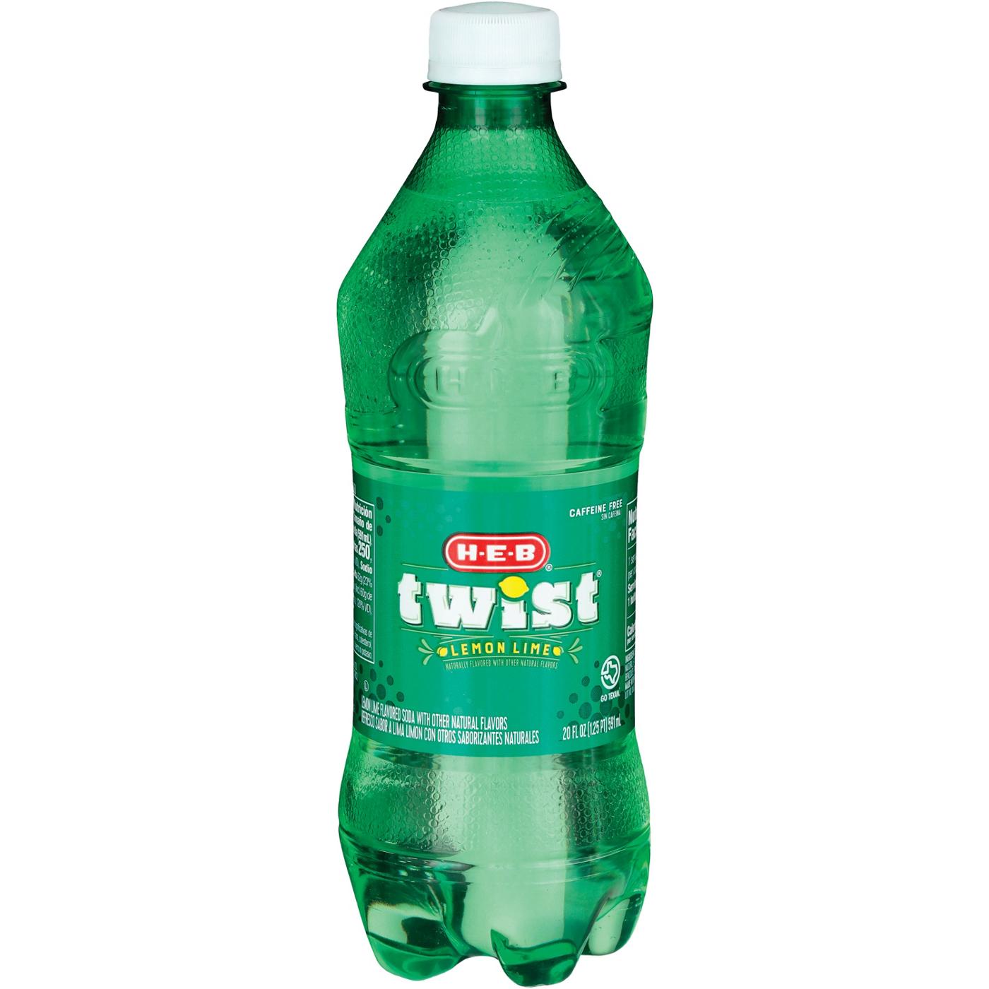 H-E-B Twist Lemon Lime Soda - Shop Soda at H-E-B