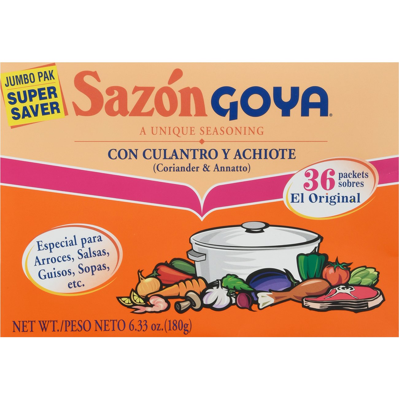Goya Sazon Seasoning Packets - Coriander & Annatto - Shop Spice mixes ...