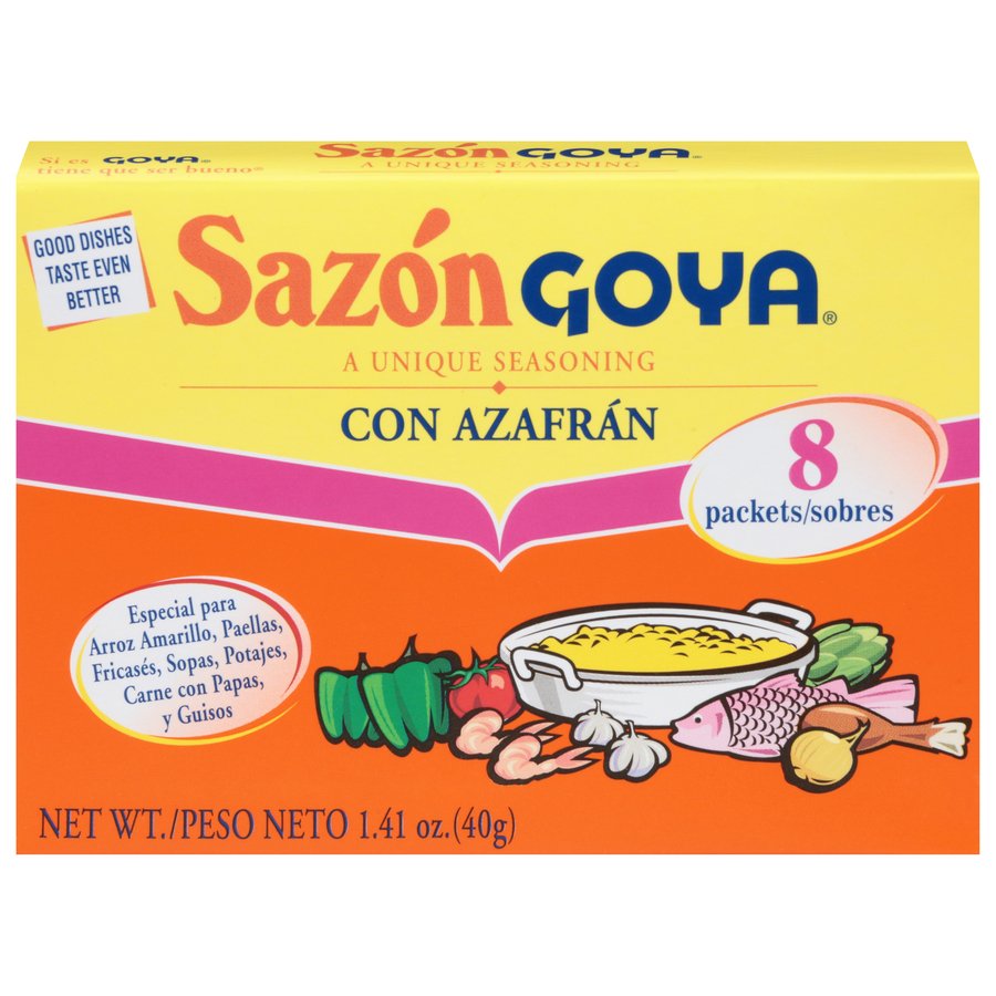 Goya Sazon Seasoning Packets - Saffron - Shop Spice mixes at H-E-B