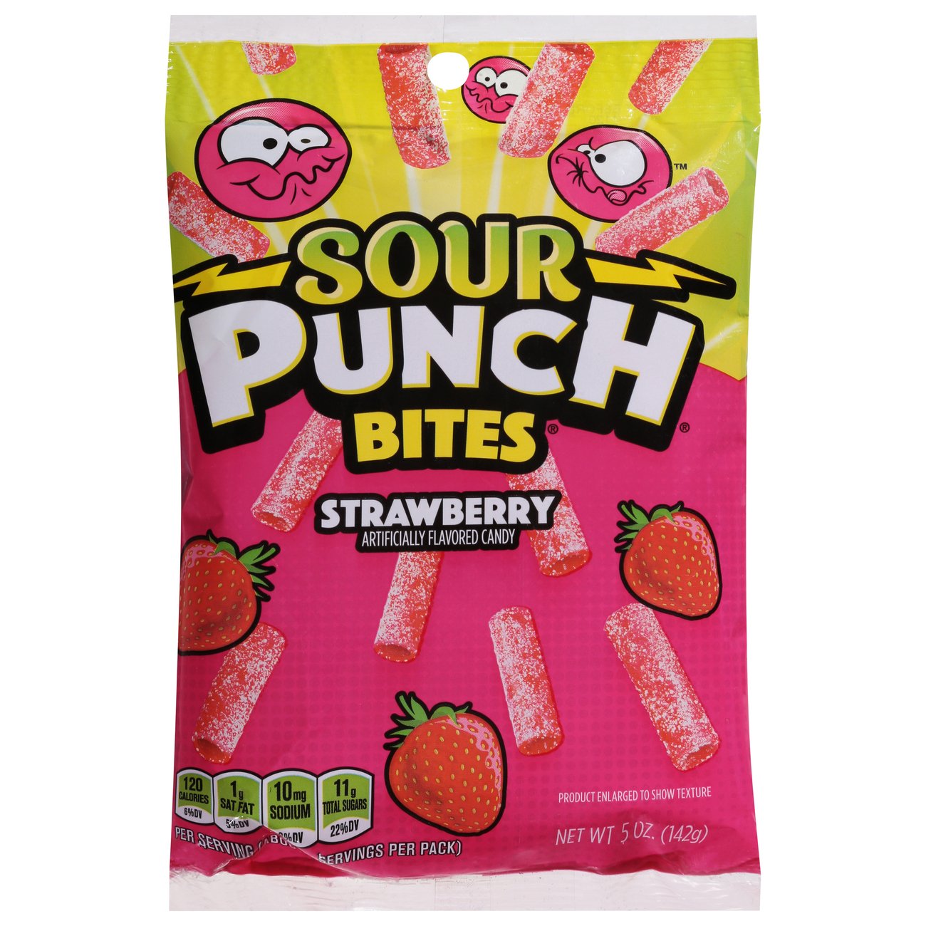 Sour Punch Bites Strawberry Gummy Candy - Shop Candy at H-E-B