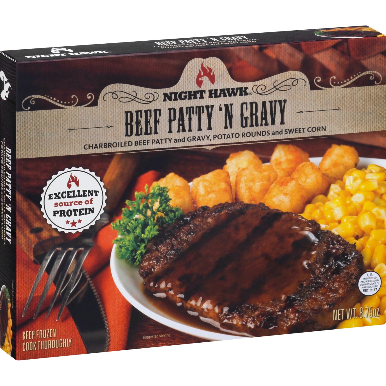 Night Hawk Beef Patty 'N Gravy Frozen Meal - Shop Entrees & sides at H-E-B