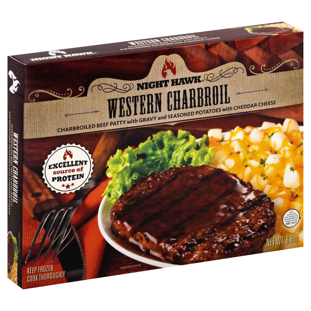 Night Hawk Western Charbroil Beef Patty Frozen Meal - Shop Entrees ...