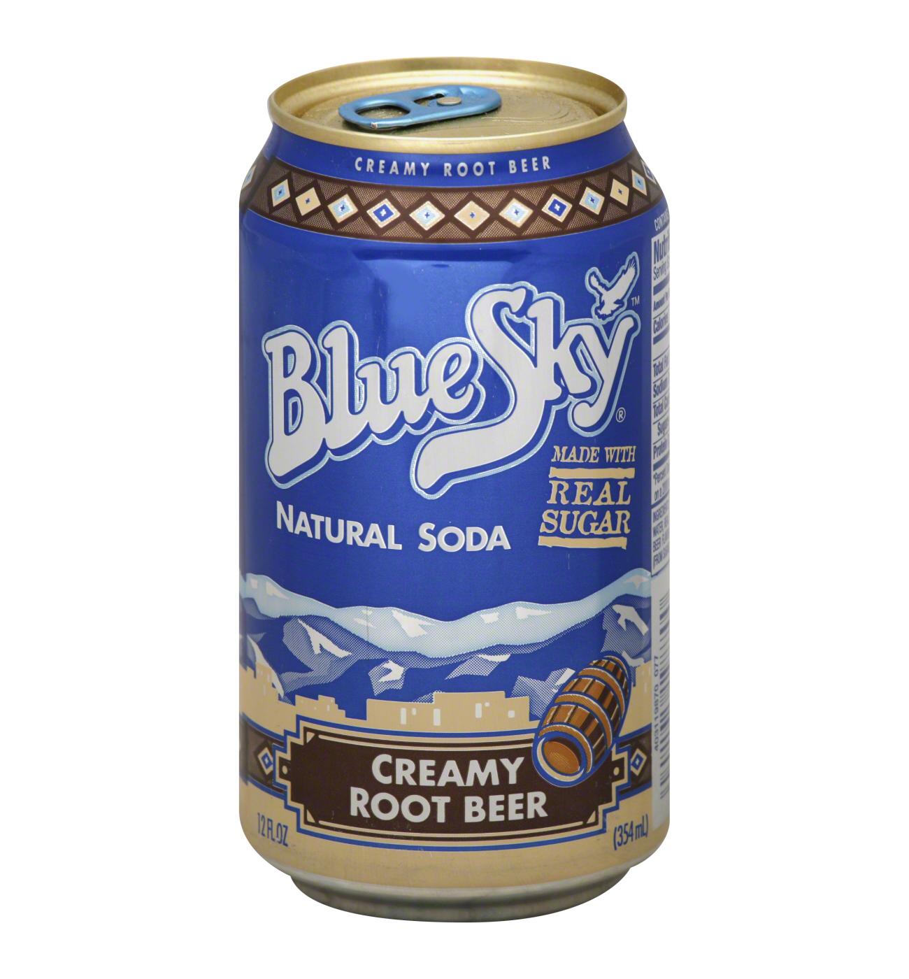 Blue Sky Natural Creamy Root Beer Soda 12 oz Cans - Shop Soda at H-E-B