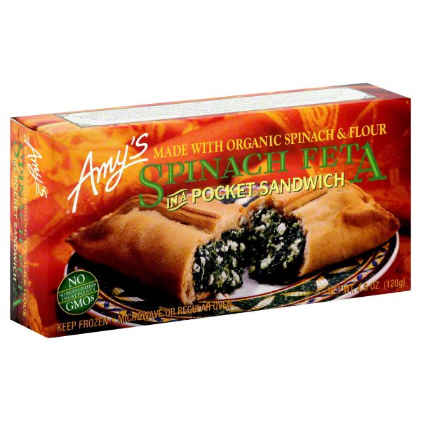 Amys Spinach Feta Pocket Sandwich - Shop Meals & Sides at H-E-B