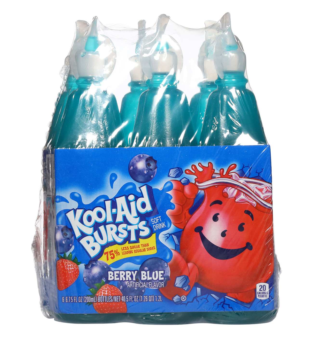 Kool-Aid Bursts Berry Blue Soft Drink 6 pk Bottles - Shop Juice at H-E-B