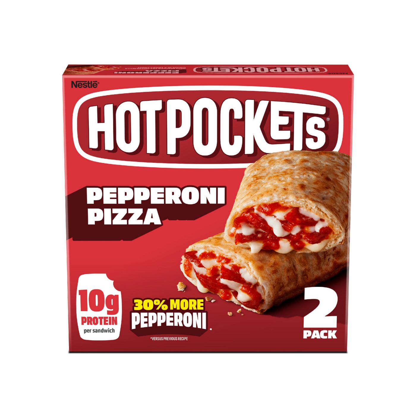 Hot Pockets Pepperoni Pizza Crispy Crust Frozen Snacks, Pizza Snacks ...