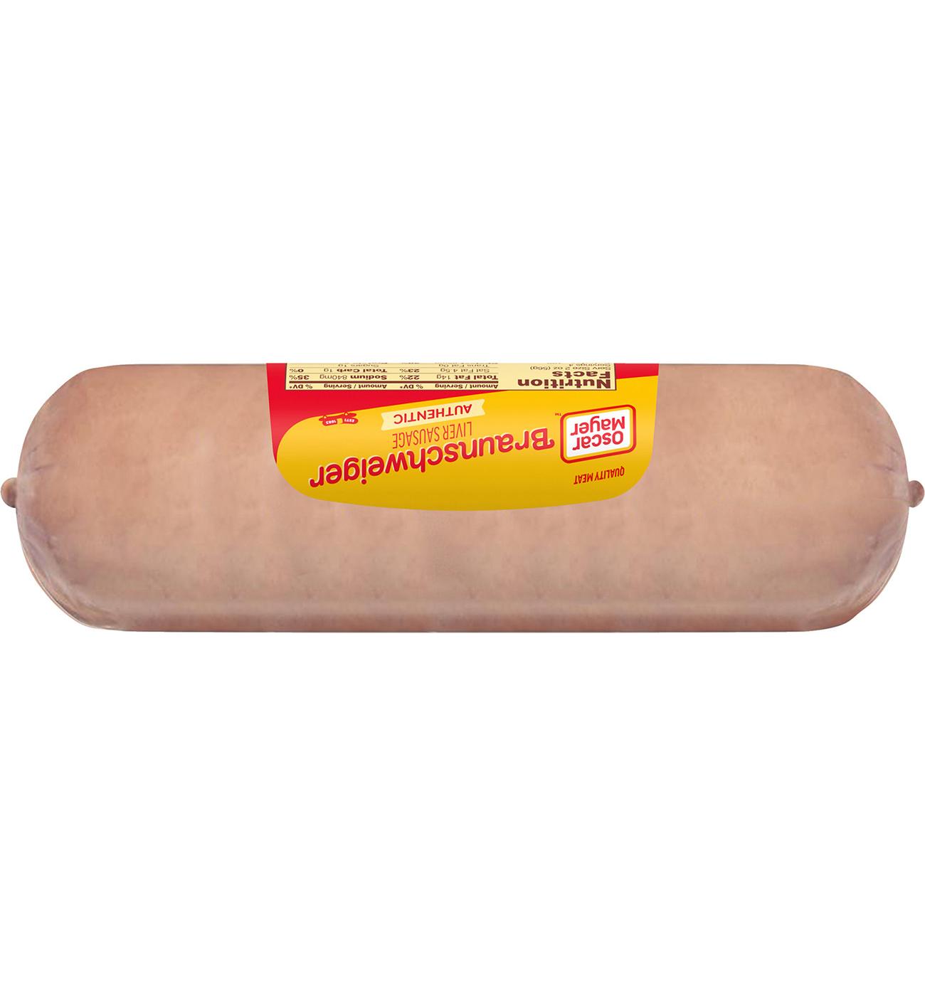 Oscar Mayer Braunschweiger Pork Liver Sausage - Authentic - Shop ...