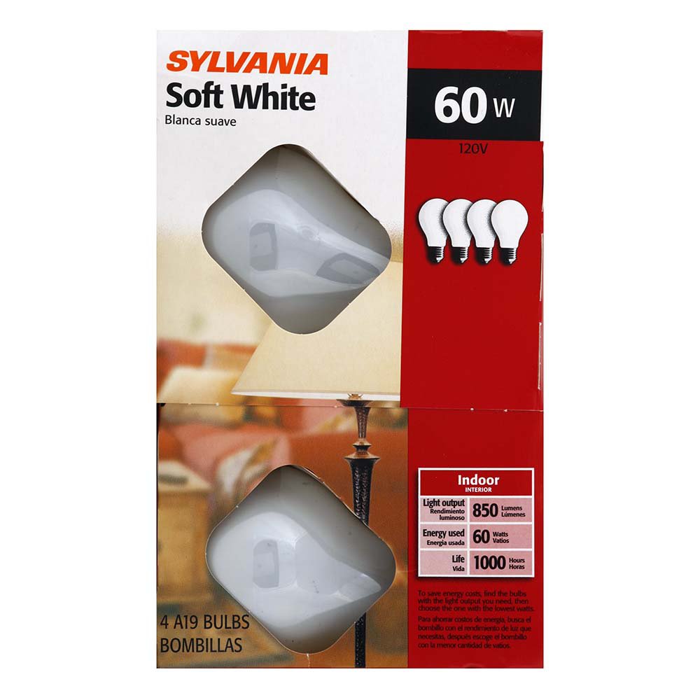 Sylvania A19 60-Watt Soft White Indoor Light Bulbs - Shop Light bulbs ...