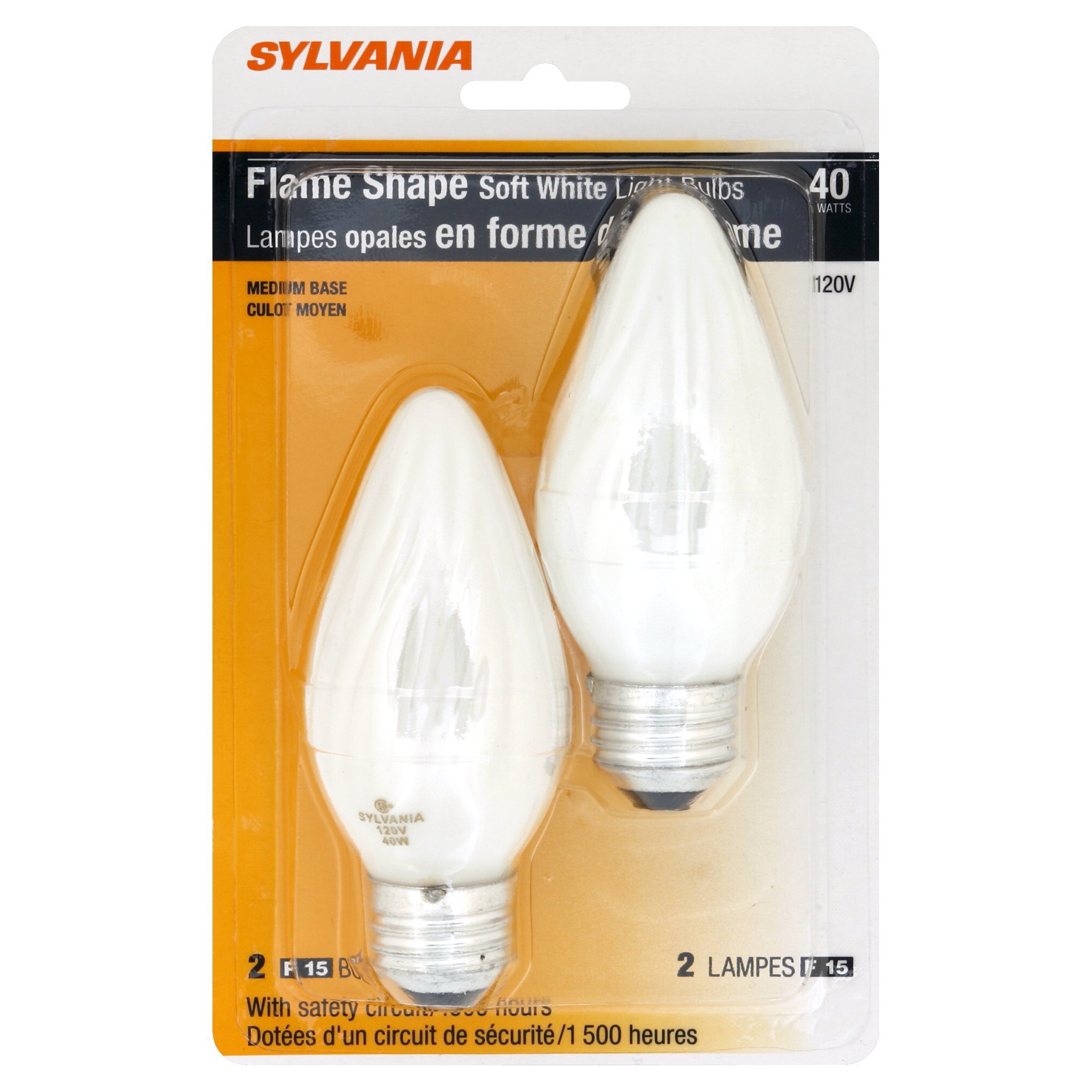 Sylvania F15 40-Watt Flame Shape Soft White Light Bulbs - Shop Light ...