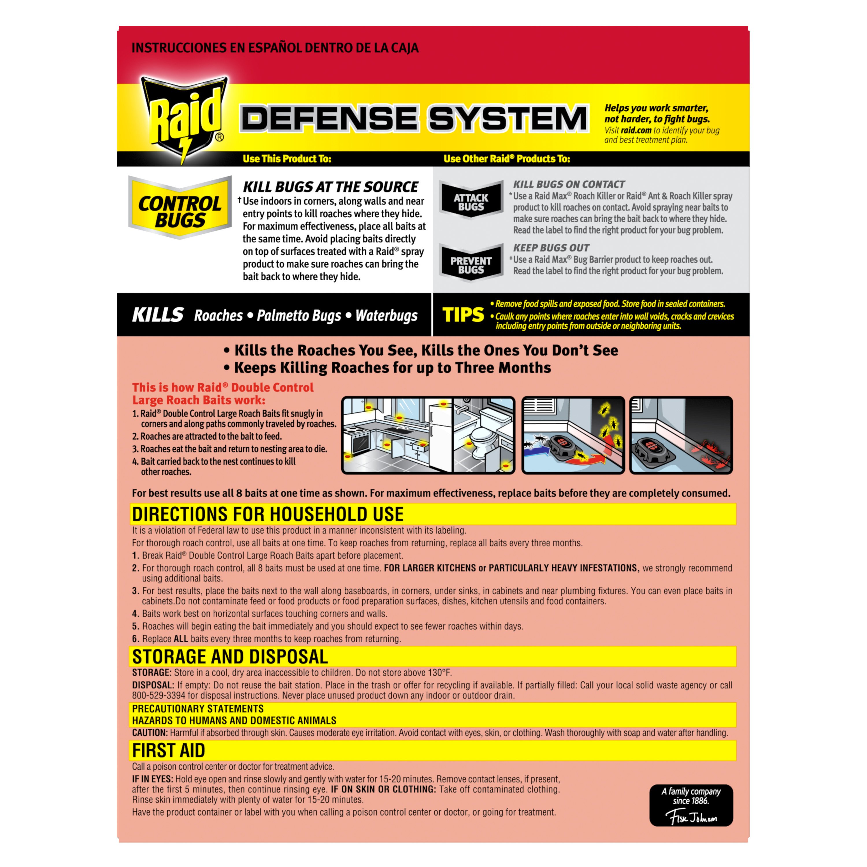 Raid Pesticide Label